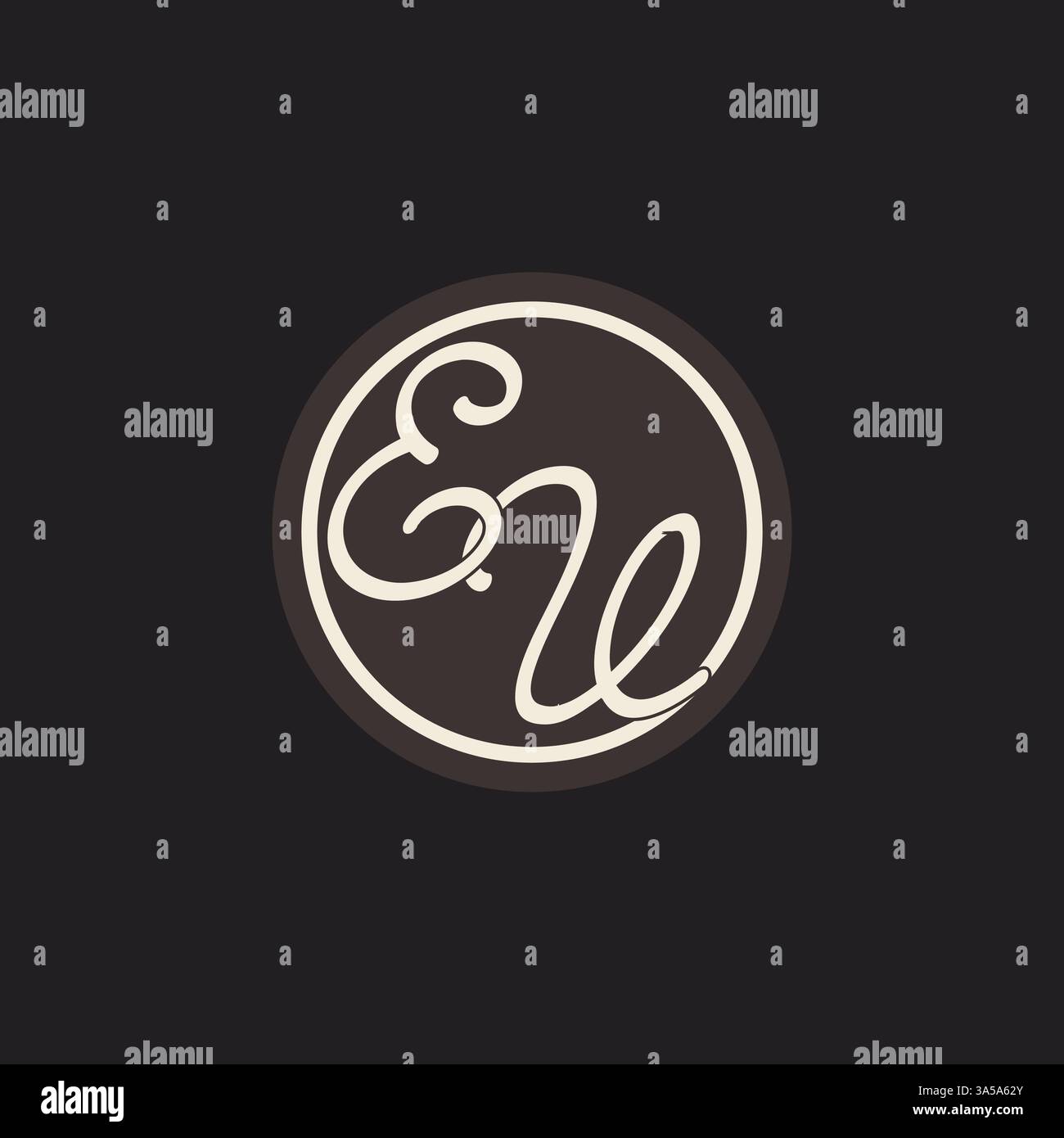 Initial letter EV monogram logo with simple and creative cirle line ...