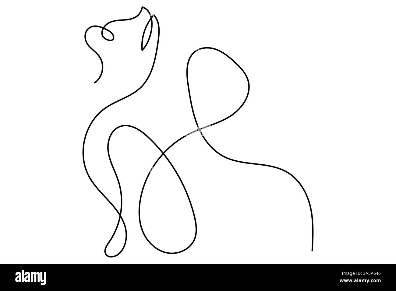 Cat line drawing Cut Out Stock Images & Pictures - Alamy