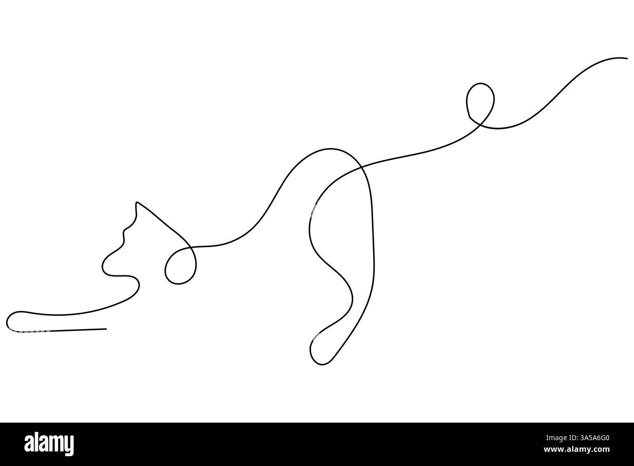 Cat line drawing Cut Out Stock Images & Pictures - Alamy