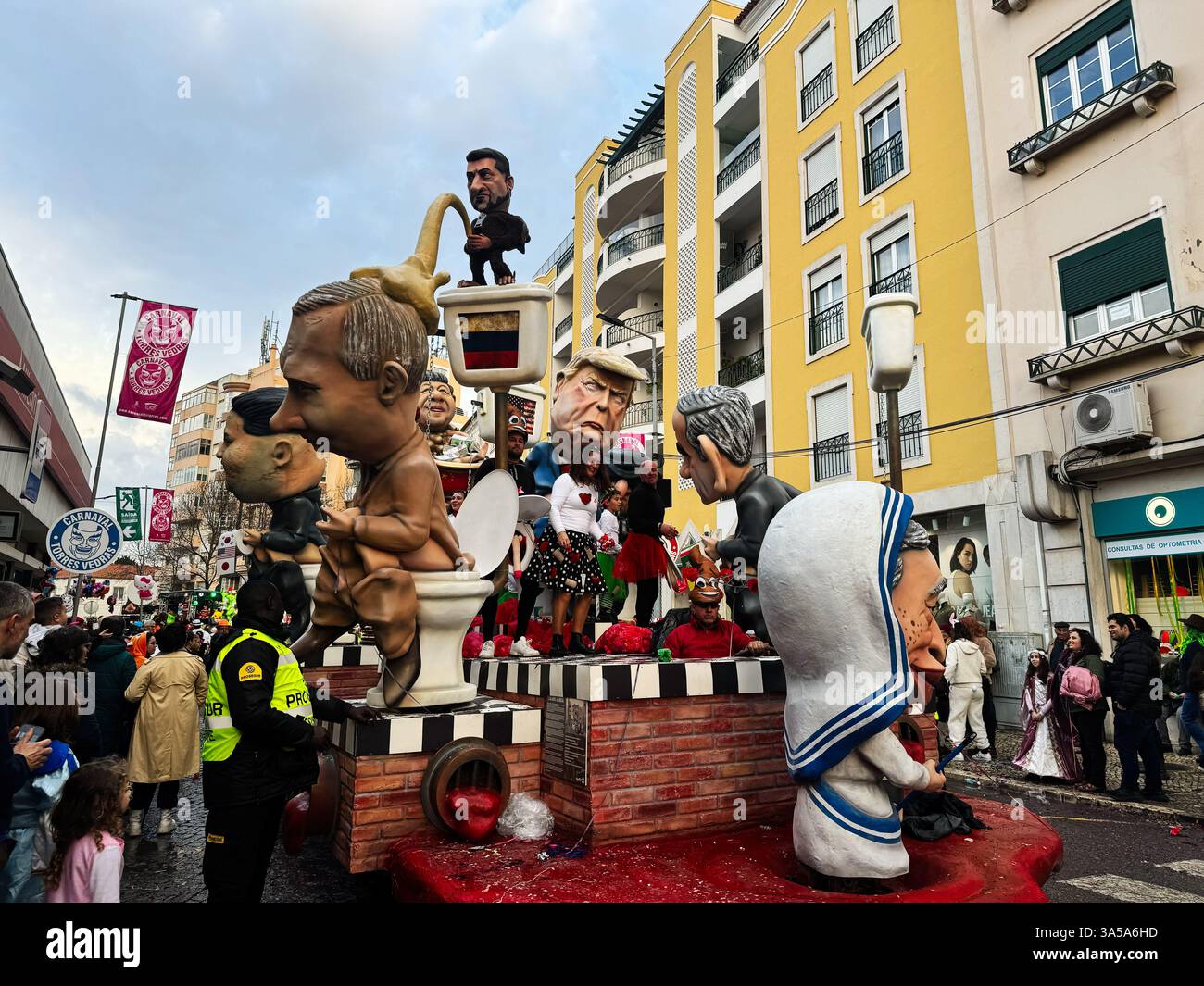 Torres Vedras, Portugal - March 04, 2025: Colorful carnival parade in ...