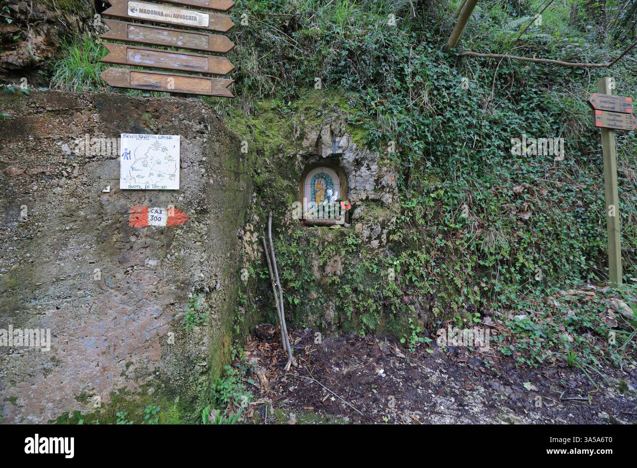 Seen along the route of the Italian Alpine Club among the mountains a ...