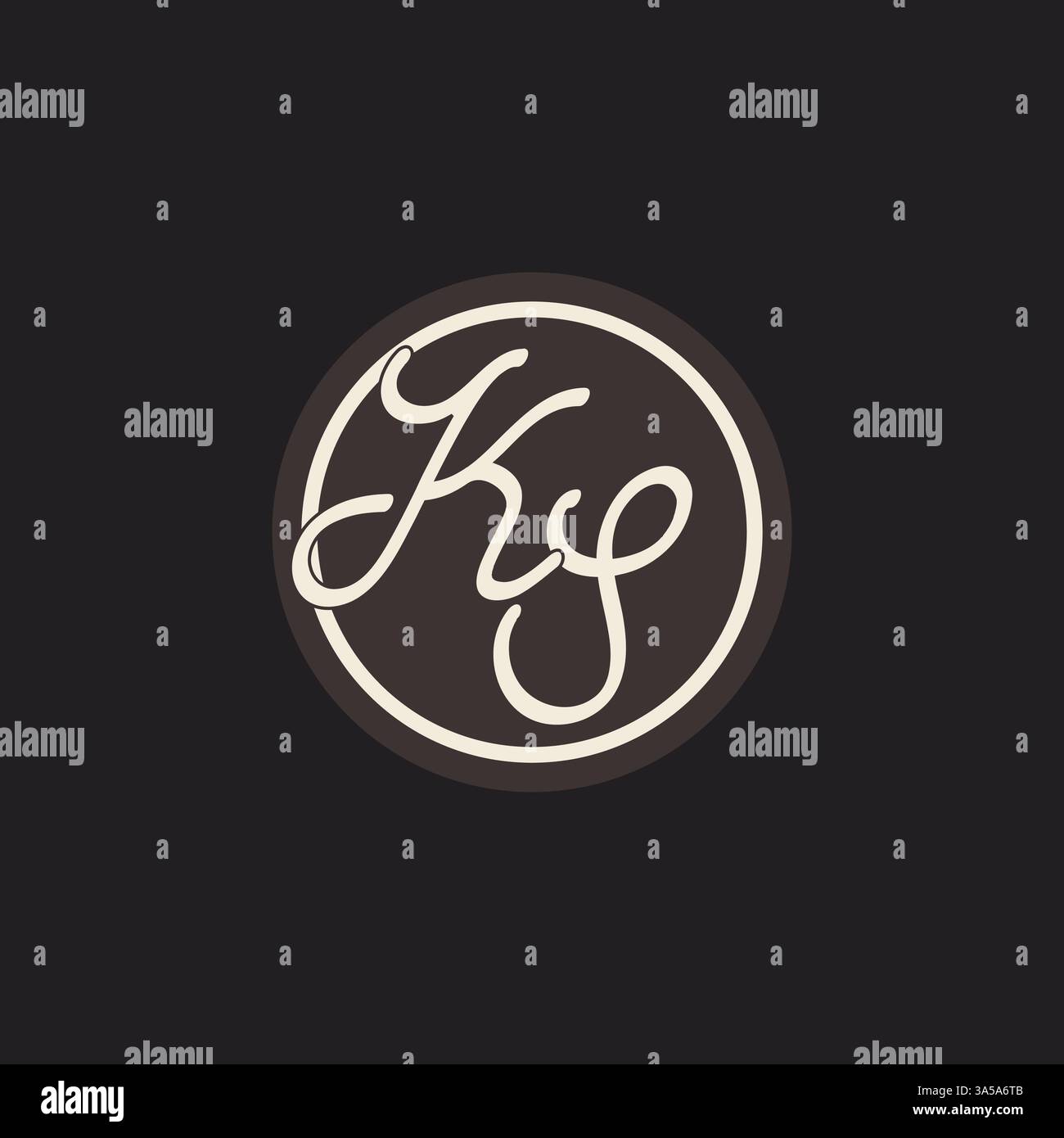 Initial letter KS monogram logo with simple and creative cirle line ...