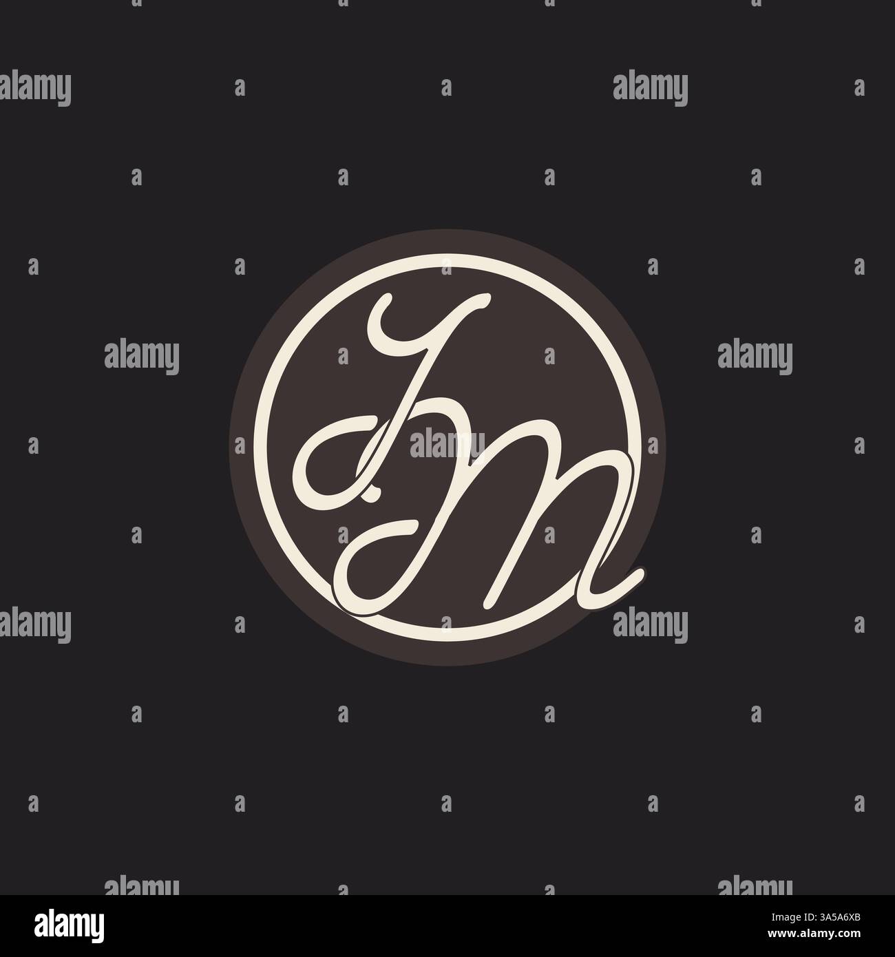 Initial letter IM monogram logo with simple and creative cirle line design ideas vector graphic ...