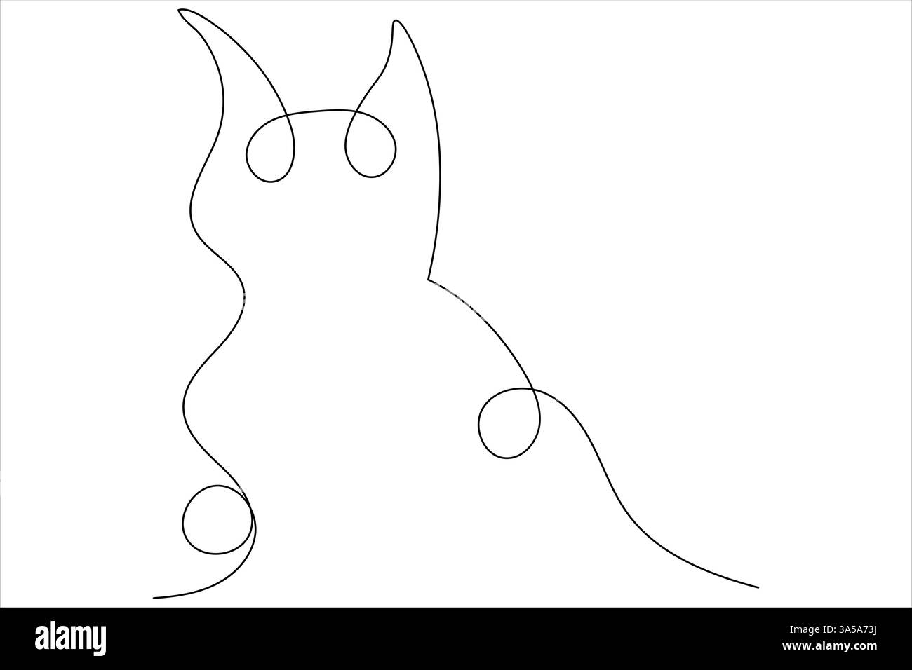 Cat line icon vector Stock Vector Images - Alamy