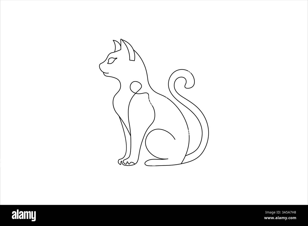 Cat single line and out line vector icon Stock Vector Image & Art - Alamy