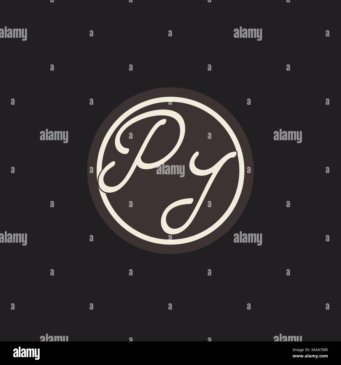 Initial letter PI monogram logo with simple and creative cirle line design ideas vector graphic ...