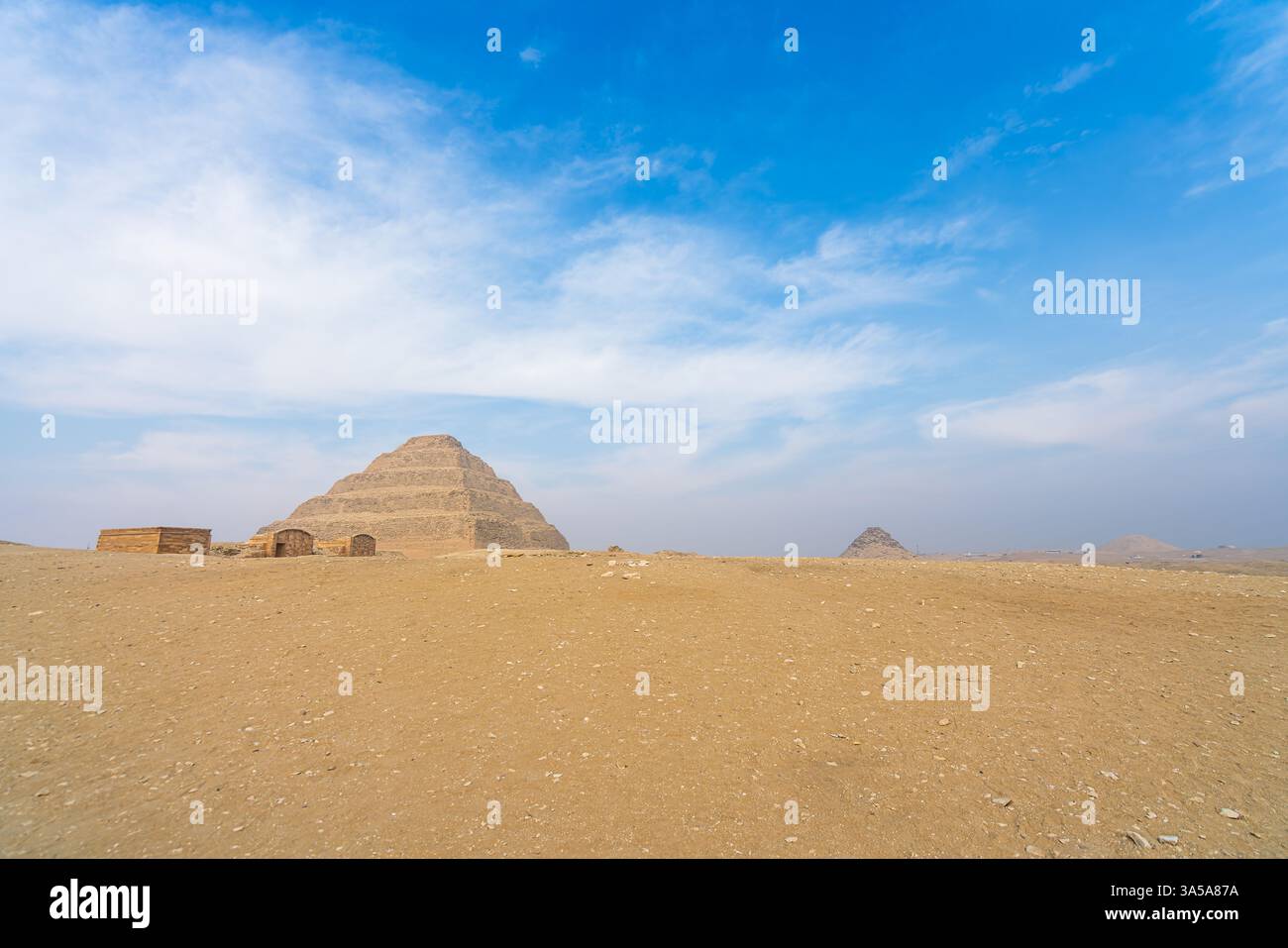 The Step Pyramid of Zoser in Saqqara, Cairo, Egypt, is an iconic ...