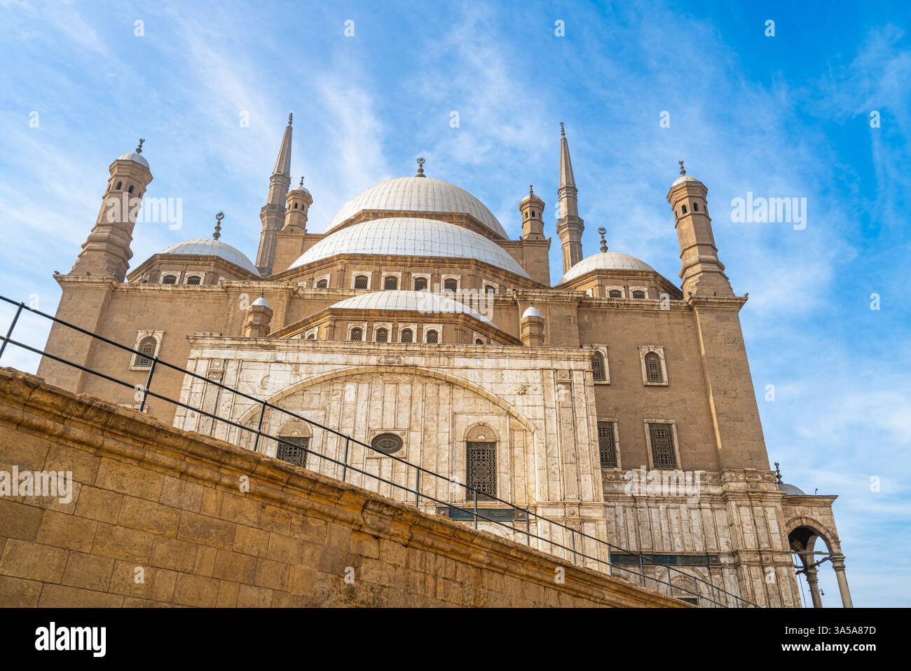 The Mohamed Ali Mosque in Cairo's Citadel, built with alabaster, features a grand 52-meter dome ...