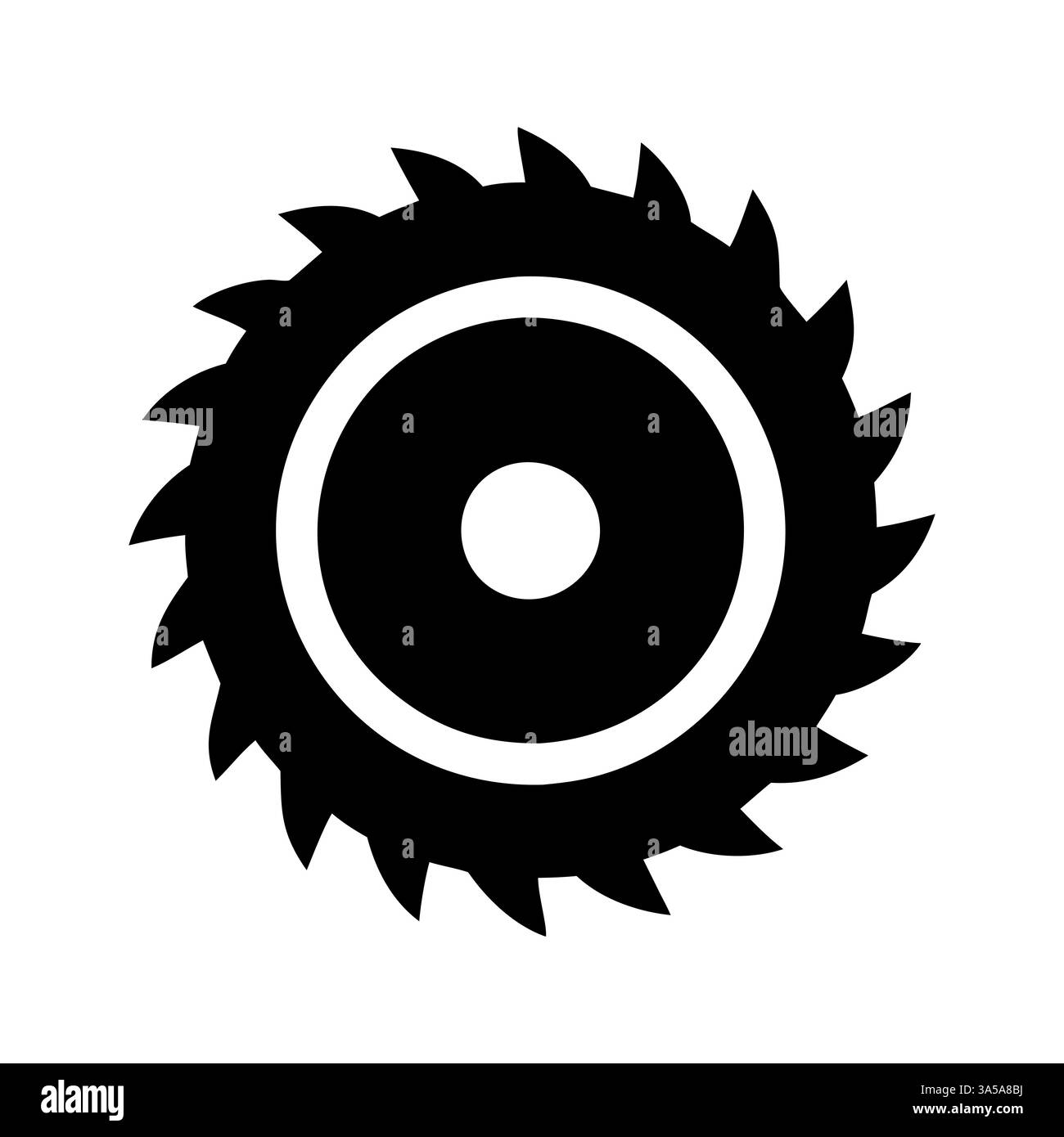 Black silhouettes of different circular saw blades, vector Stock Vector ...