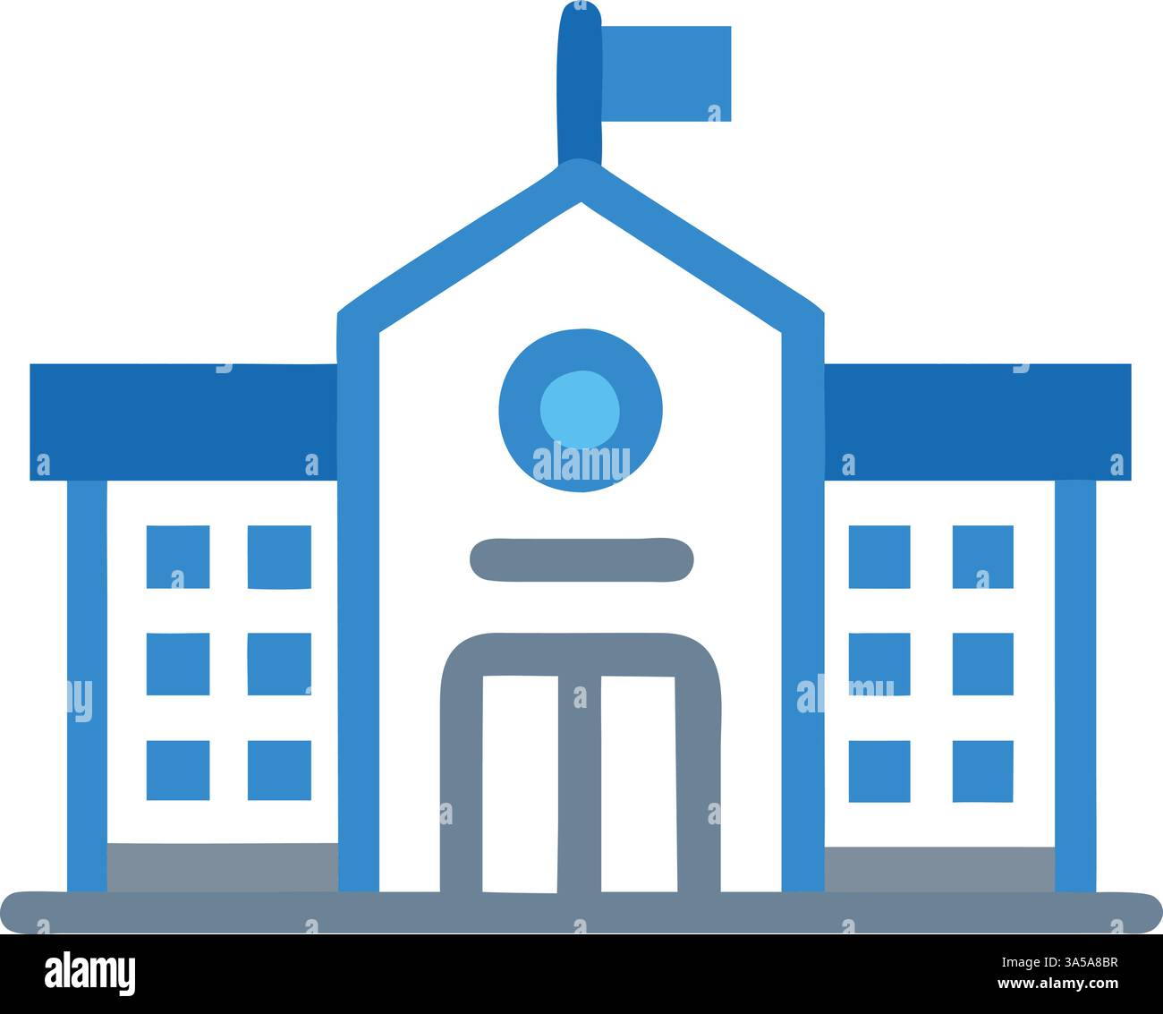 School Building. Flat Design Style Stock Vector Image & Art - Alamy