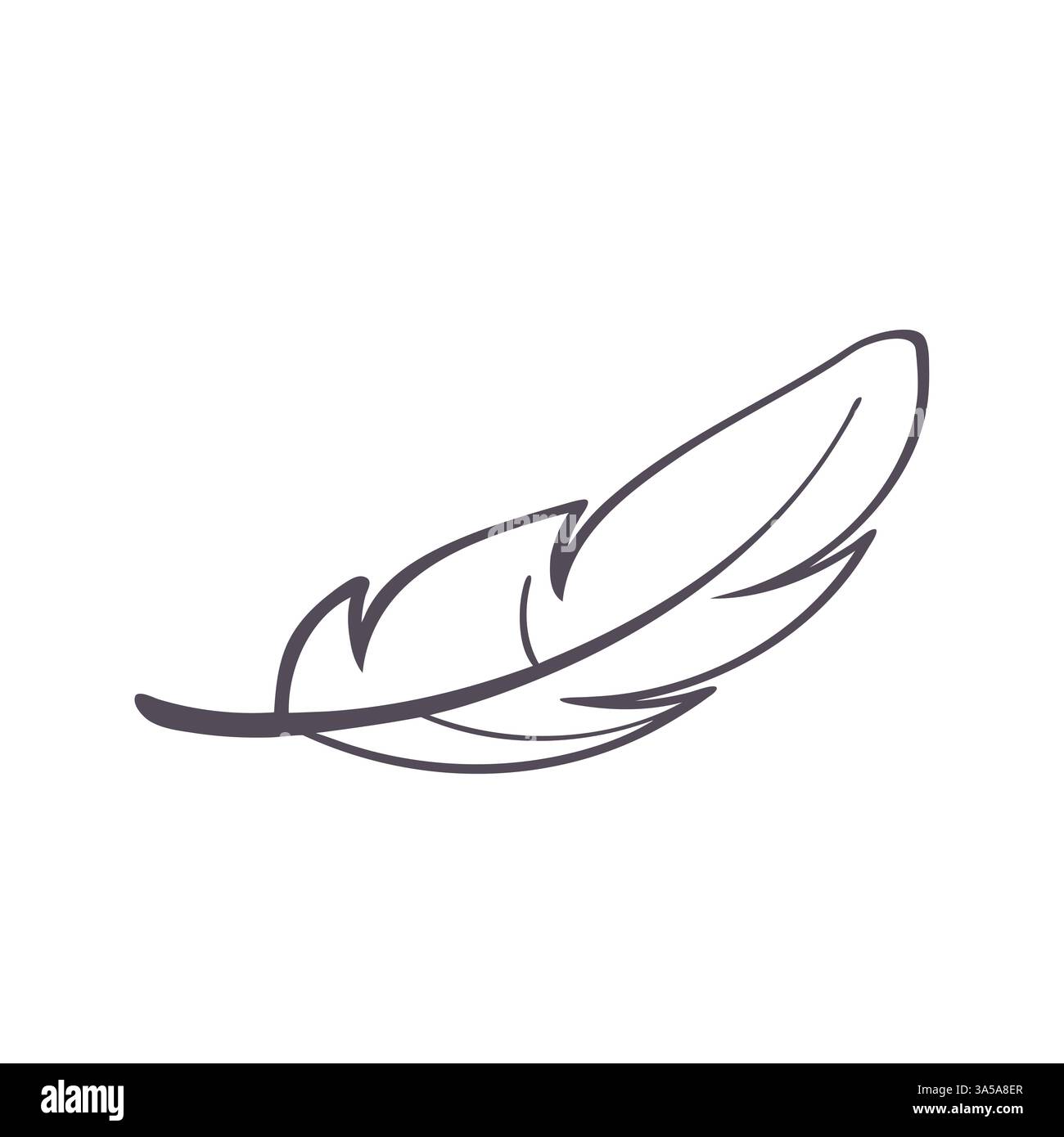 Light soft feather icon Stock Vector Image & Art - Alamy