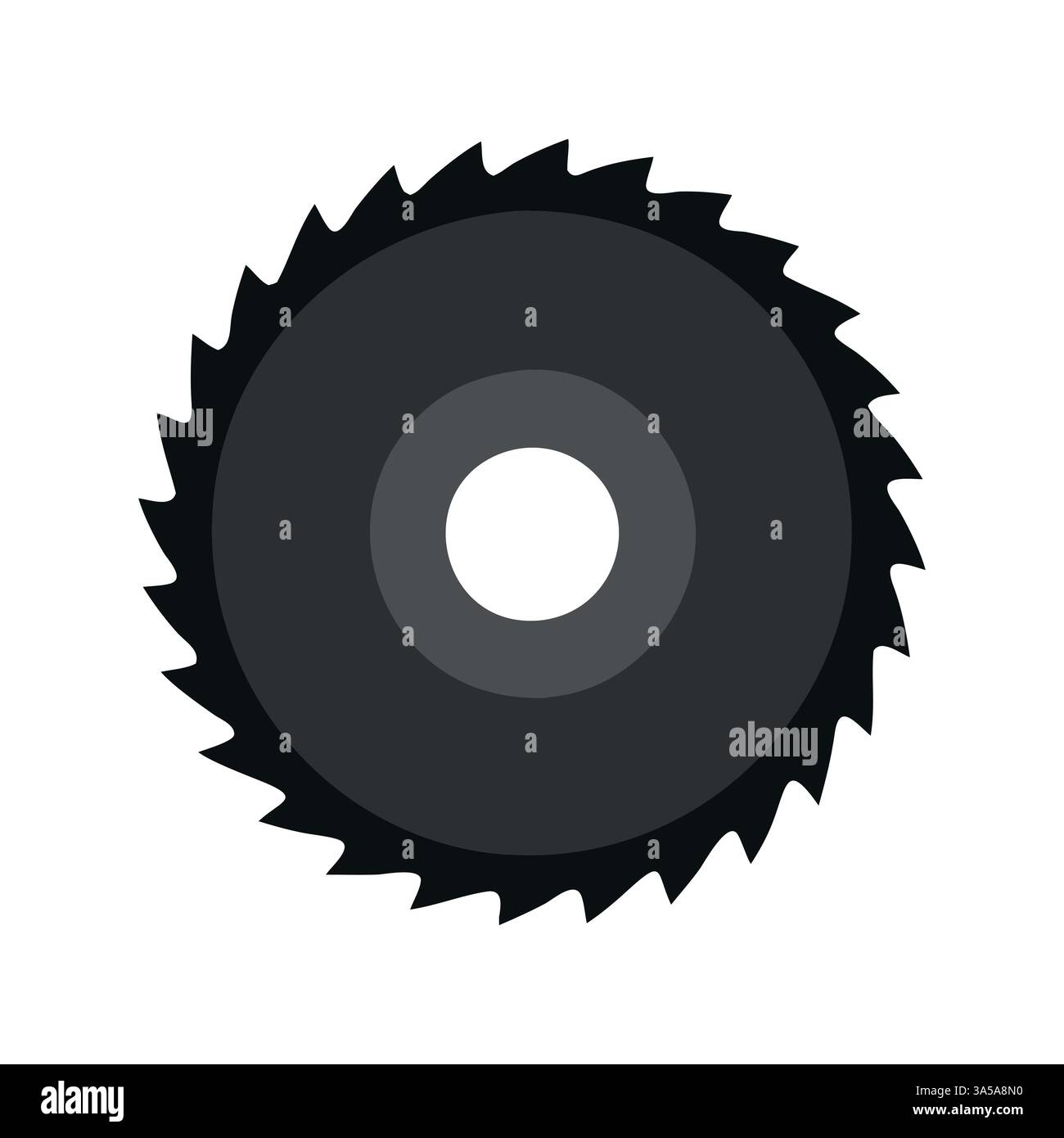 Black silhouettes of different circular saw blades, vector Stock Vector ...