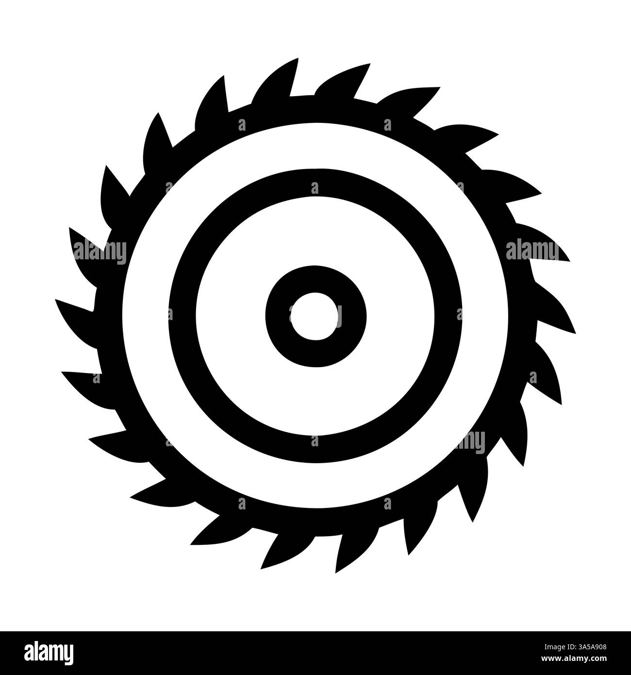 Black silhouettes of different circular saw blades, vector Stock Vector ...
