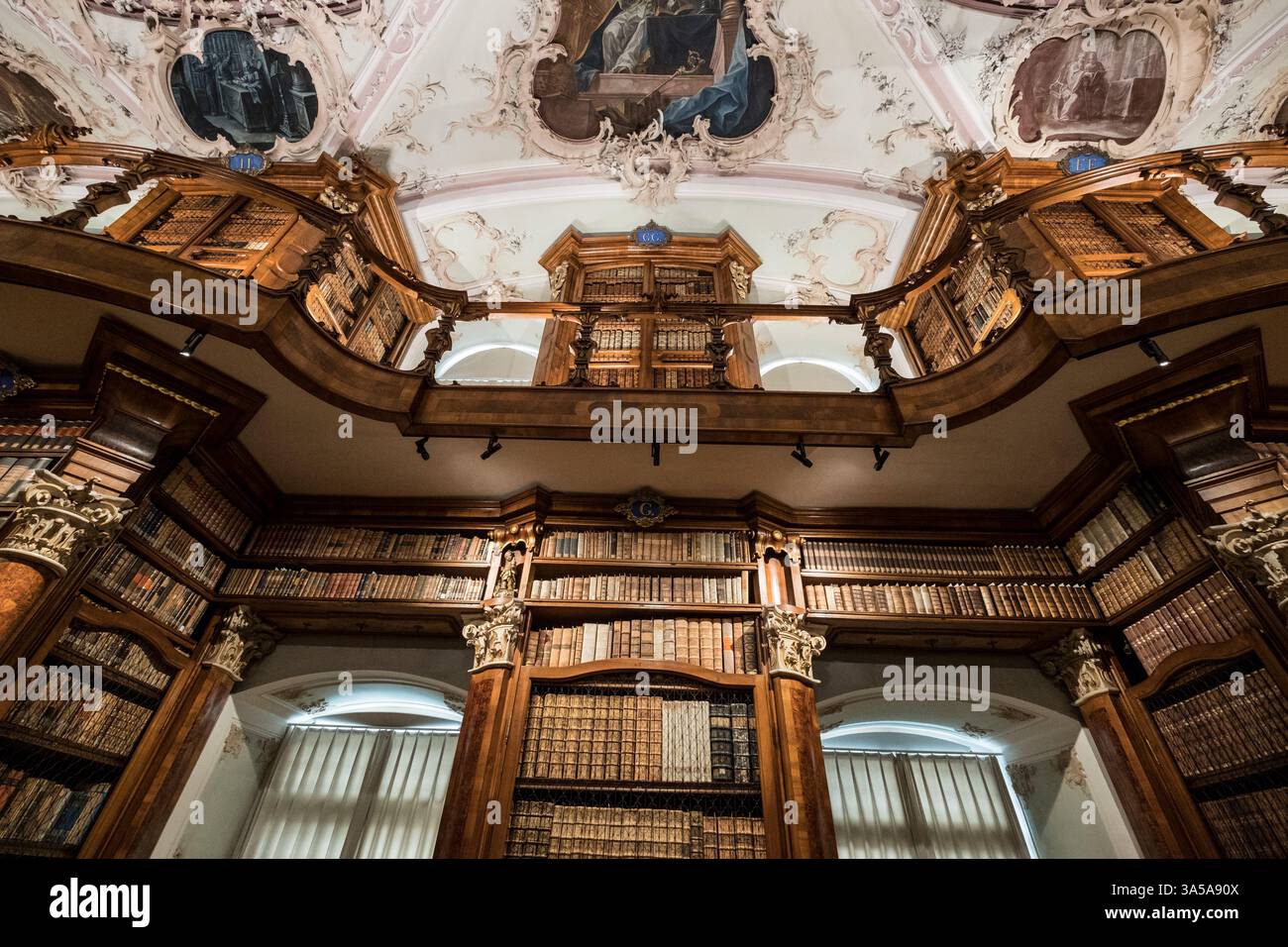 St Gallen library, St Gall library, St Gall abbey, Switzerland, Europe ...