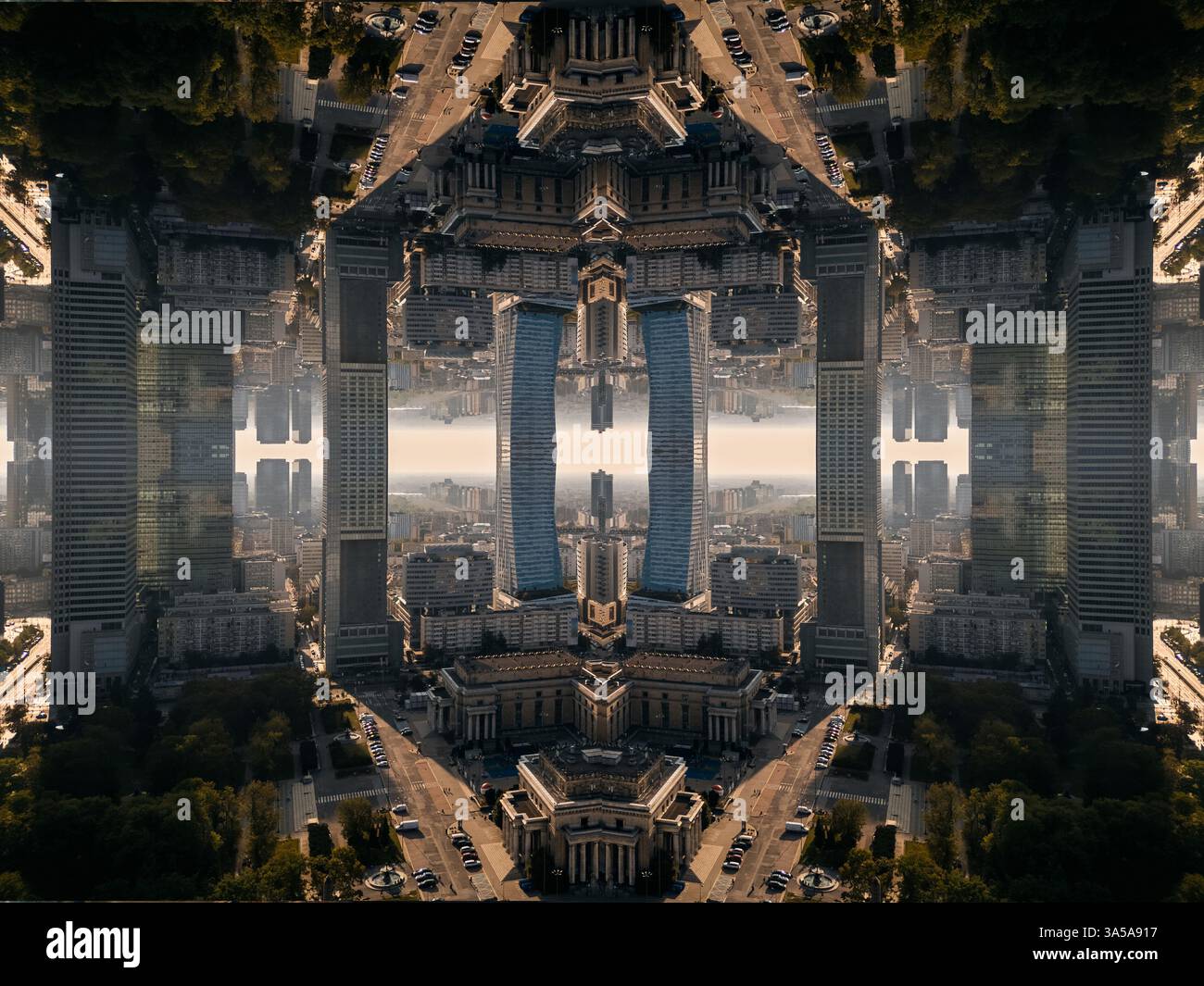 mirrored geometry lines and shapes, symmetry perspective intricate ...