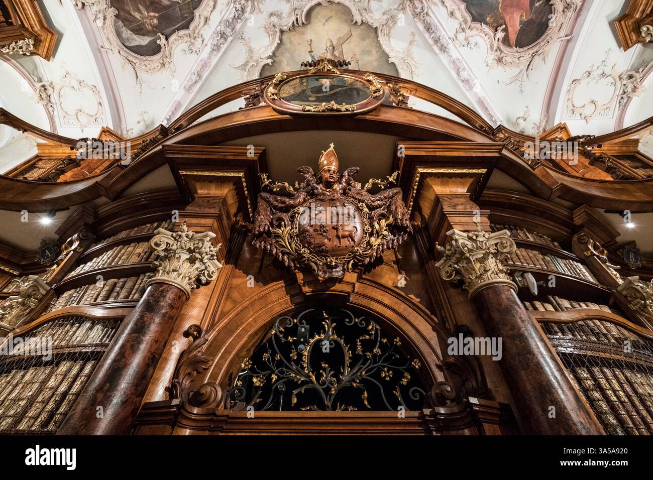 St Gallen library, St Gall library, St Gall abbey, Switzerland, Europe ...