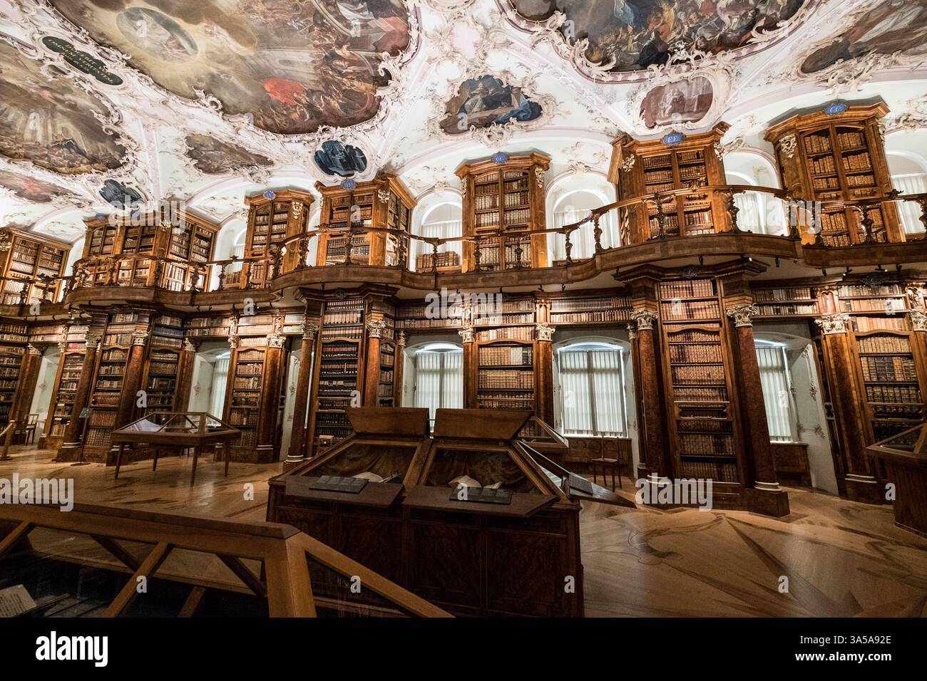 St Gallen library, St Gall library, St Gall abbey, Switzerland, Europe ...