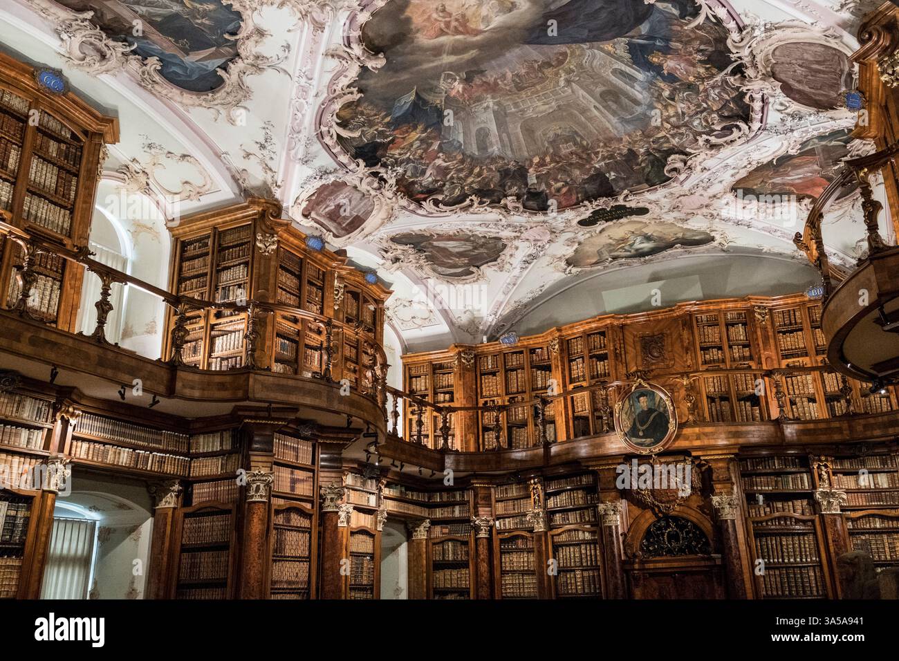 St Gallen library, St Gall library, St Gall abbey, Switzerland, Europe ...