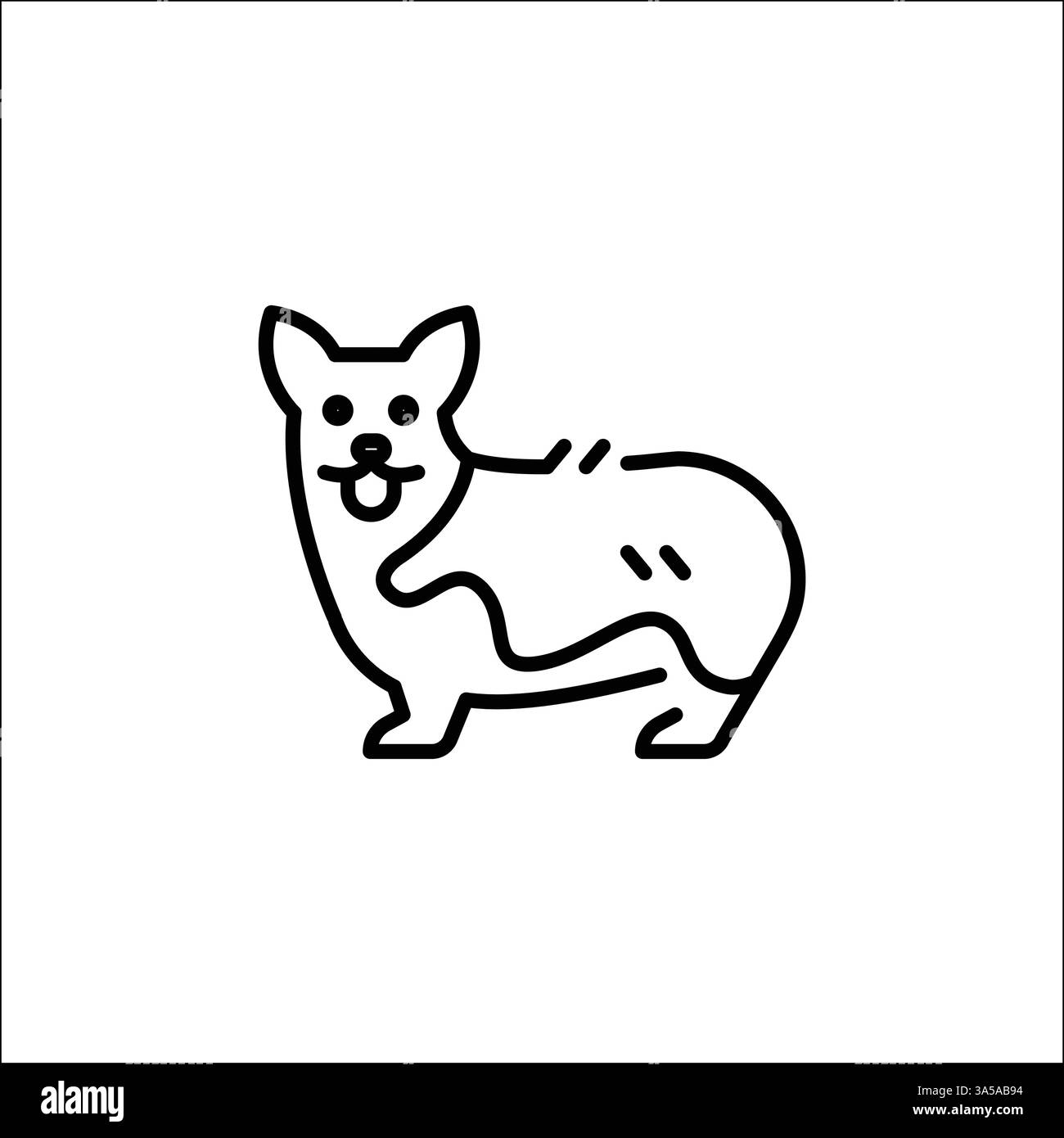 Corgi Icon Outline Stock Vector Image & Art - Alamy