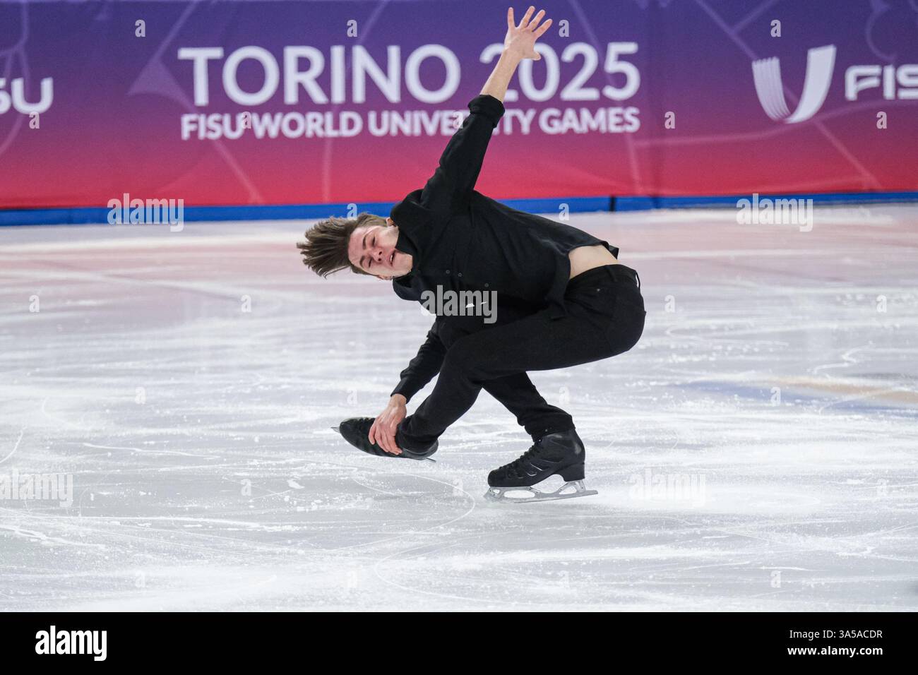 Mikhail Shaidorov of Kazakhstan seen in action during the Exhibition ...