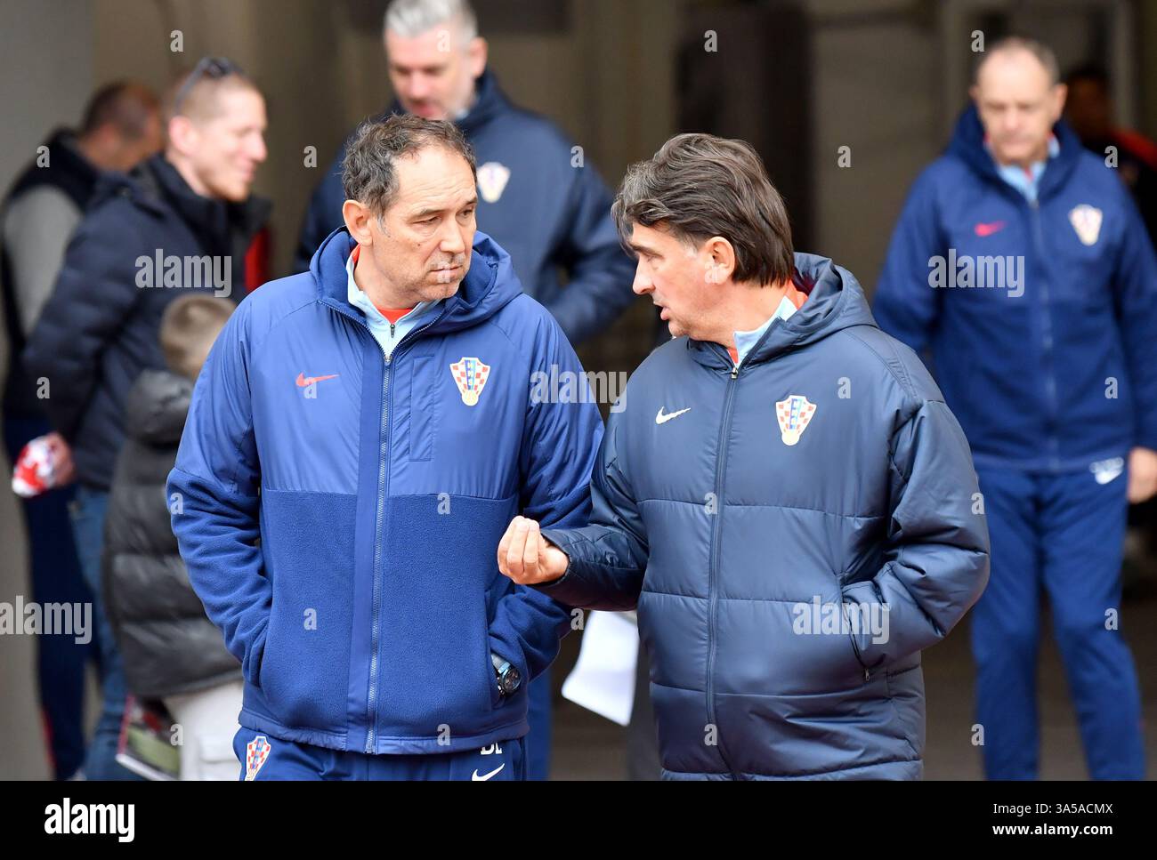 Split, Croatia. 22nd Mar, 2025. Drazen Ladic and Zlatko Dalic of ...