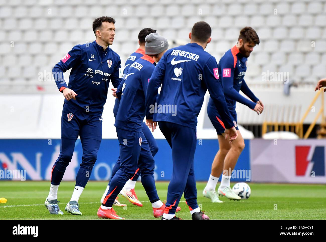 Split, Croatia. 22nd Mar, 2025. Ivan Perisic and Duje Caleta Car of ...