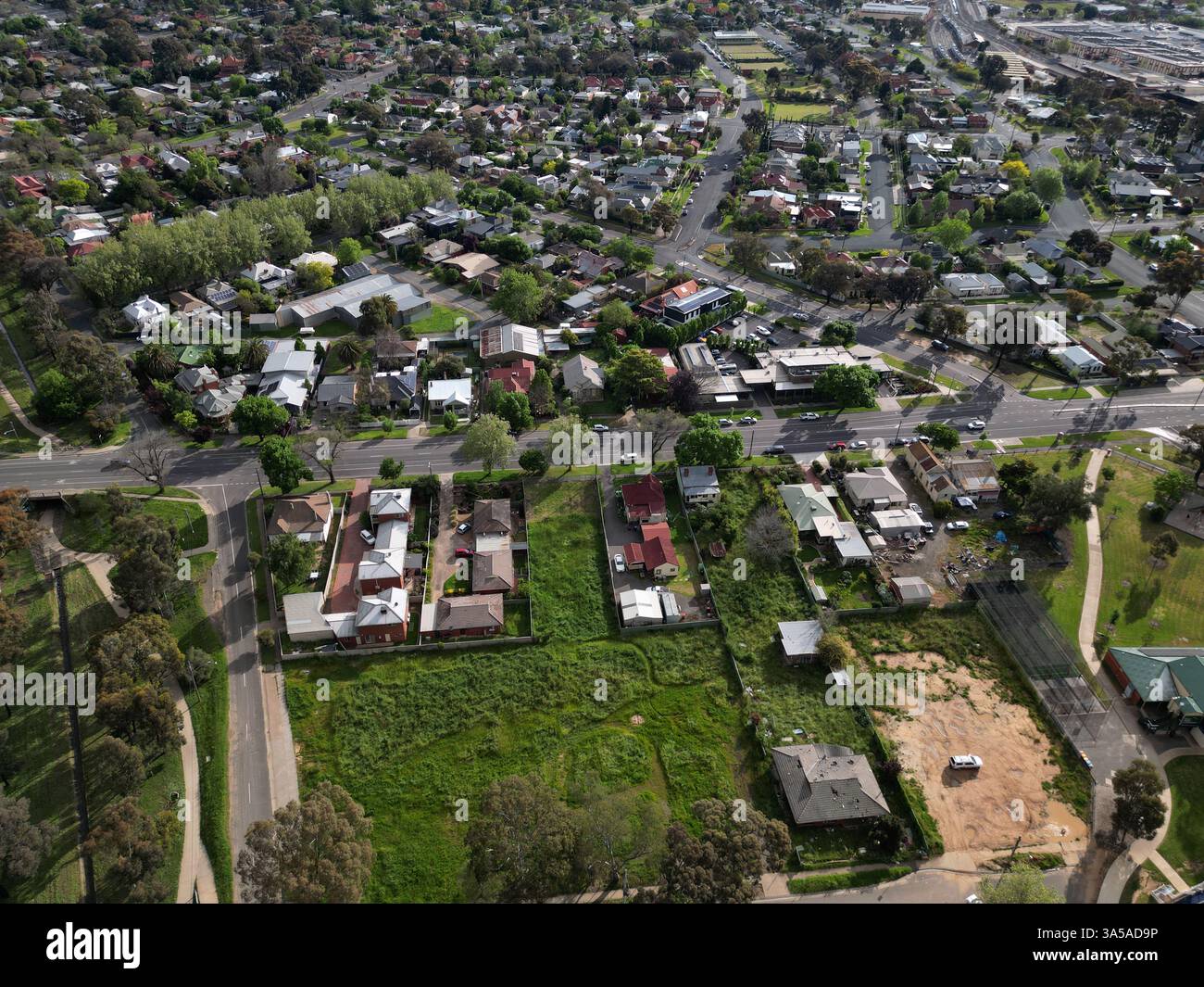 aerial view of Bendigo Stock Photo - Alamy