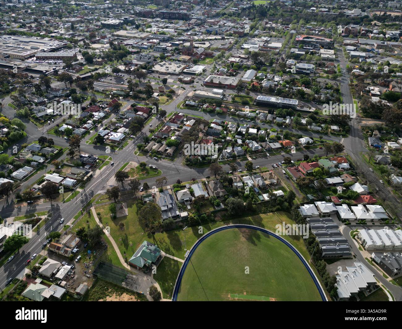 aerial view of Bendigo Stock Photo - Alamy