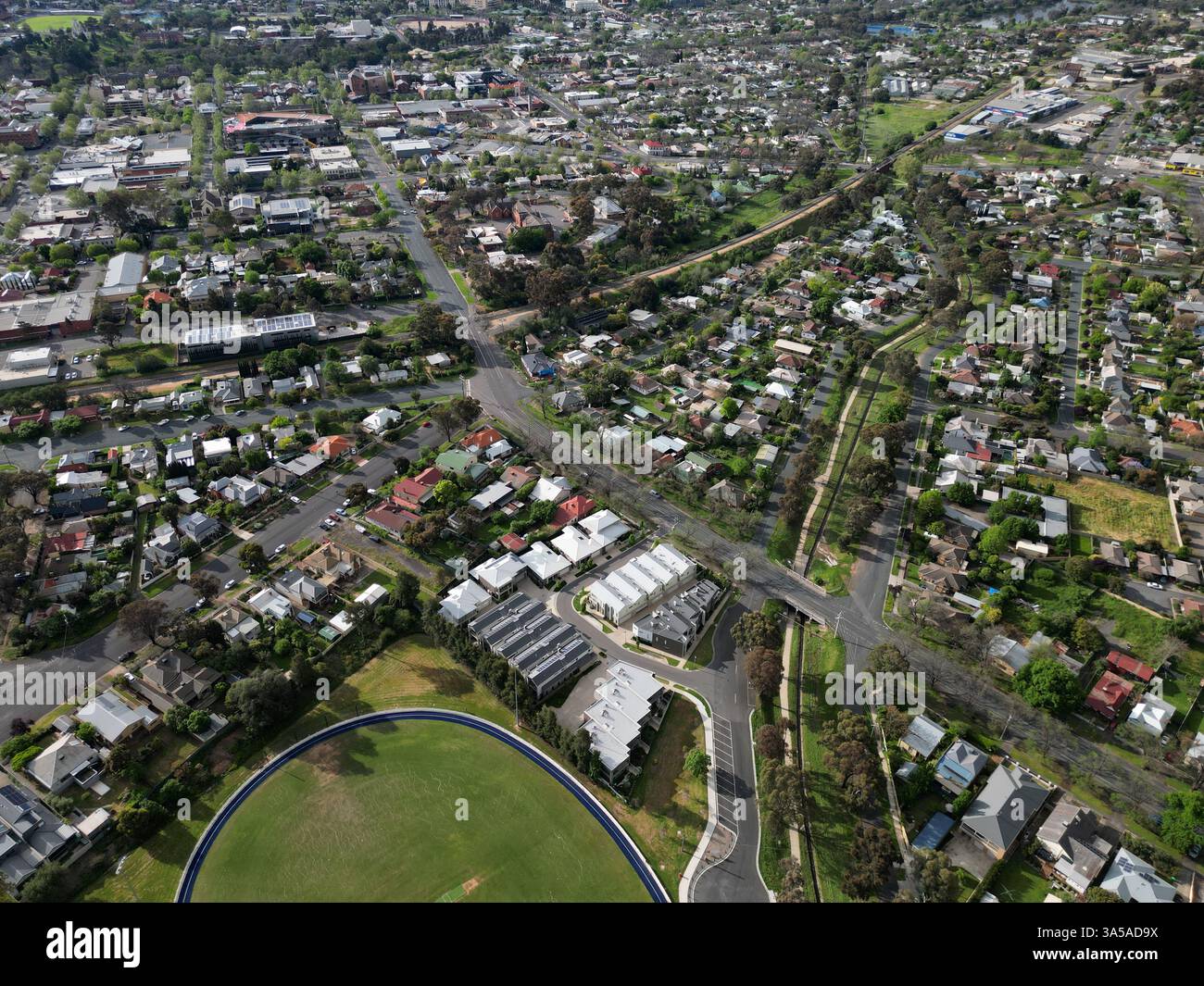 aerial view of Bendigo Stock Photo - Alamy