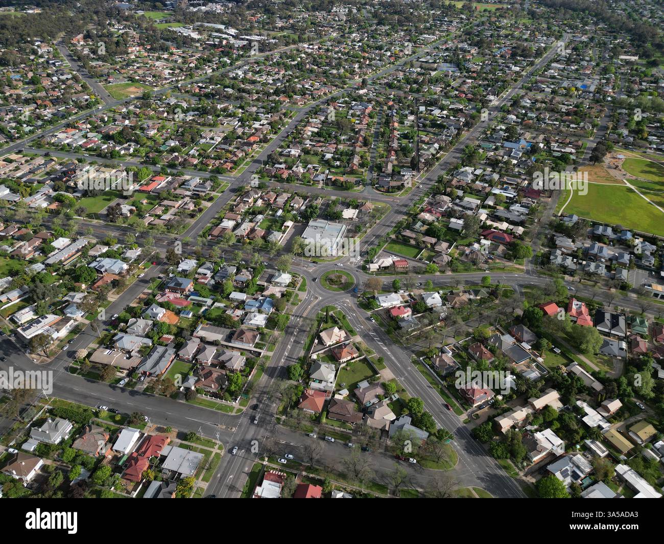 aerial view of Bendigo Stock Photo - Alamy