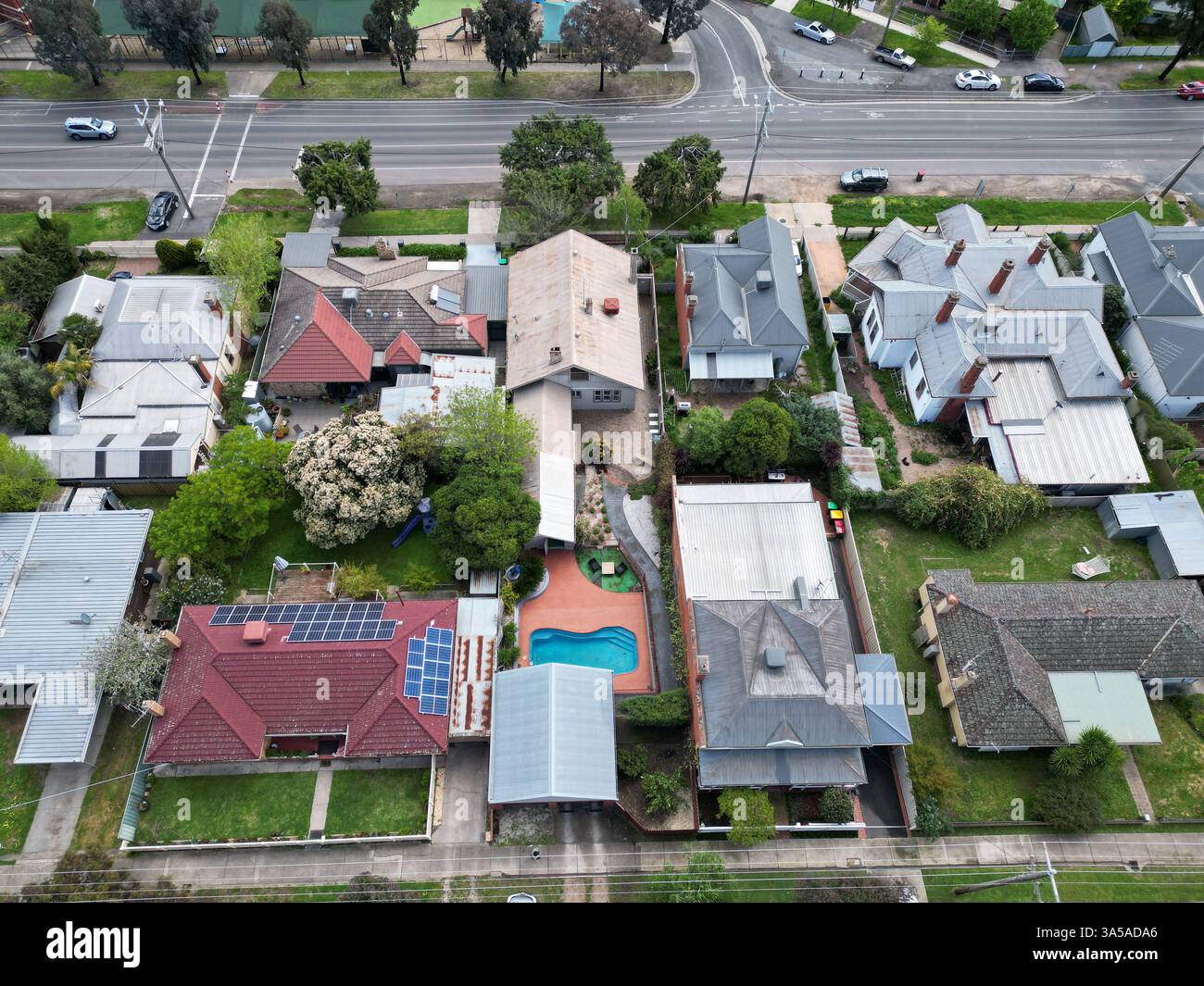 aerial view of Bendigo Stock Photo - Alamy