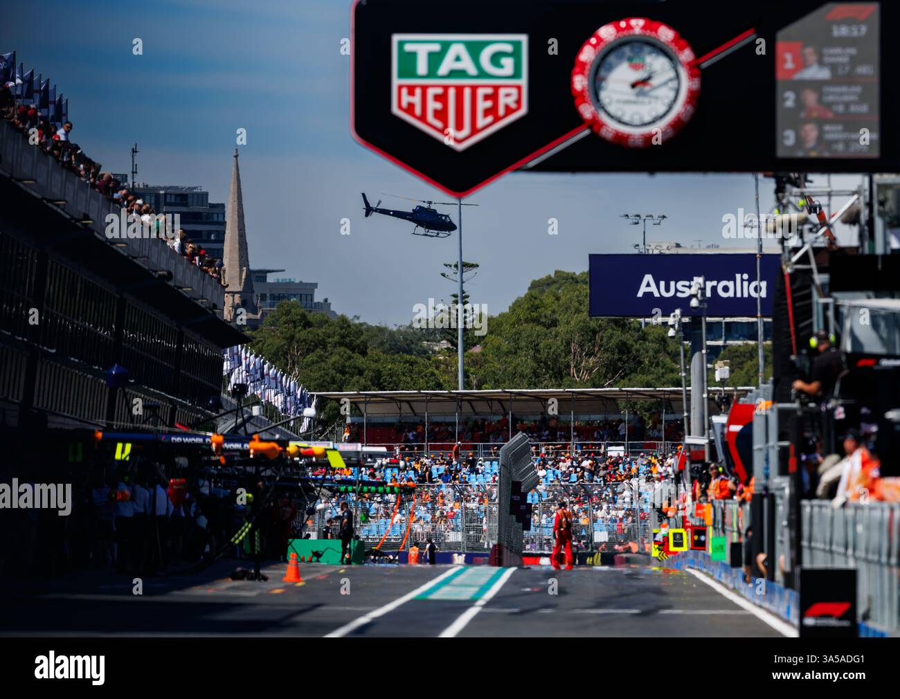 Albert Park, 14 Mar 2025: A general view of pit lane during the 2025 ...