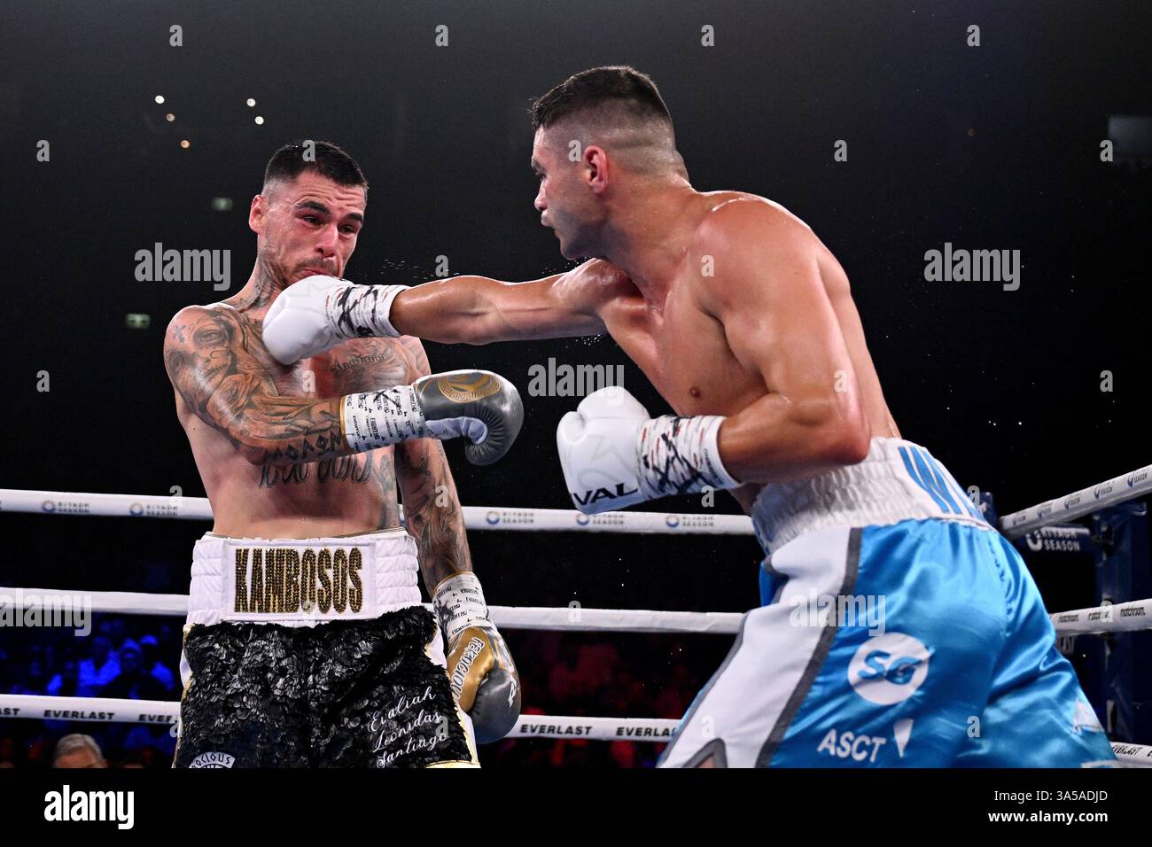 Sydney, Australia. 22nd Mar, 2025. George Kambosos Jr (left) and Jack ...