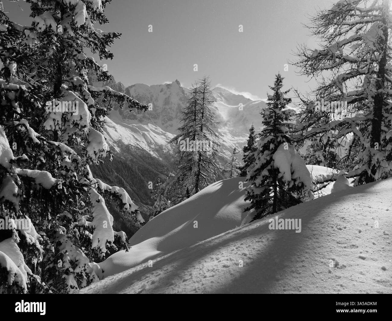 Prise de vue du domaine de la Flégère à Chamonix, par un magnifique ...