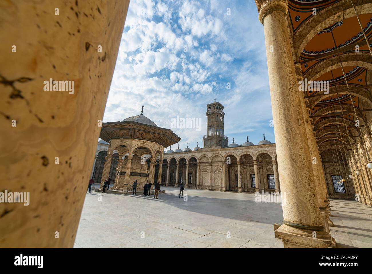 Cairo, Egypt - January 14, 2025: Visitors admire the iconic Mohamed Ali ...