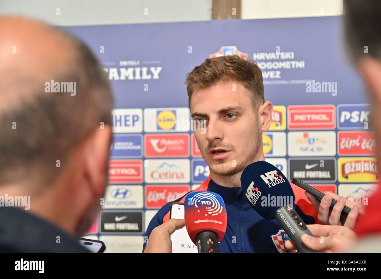 Josip Stanisic of Croatia national football team during press ...