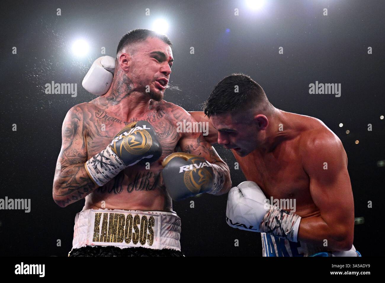 Sydney, Australia. 22nd Mar, 2025. George Kambosos Jr (left) and Jack ...