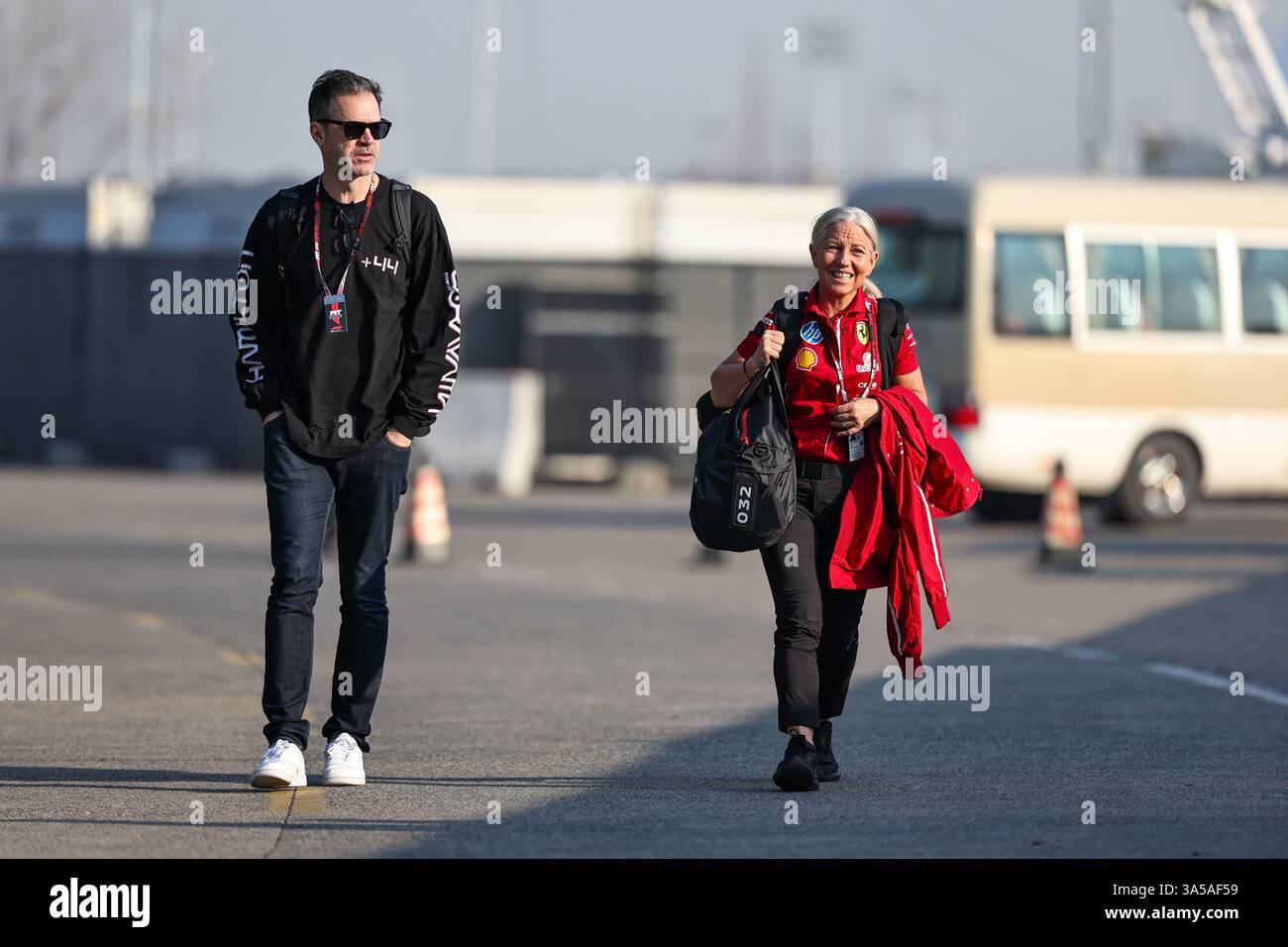 3/21/2025 - SHANGHAI, CHINA- MARCH 22: Marc Hynes(L) and Angela Cullen ...