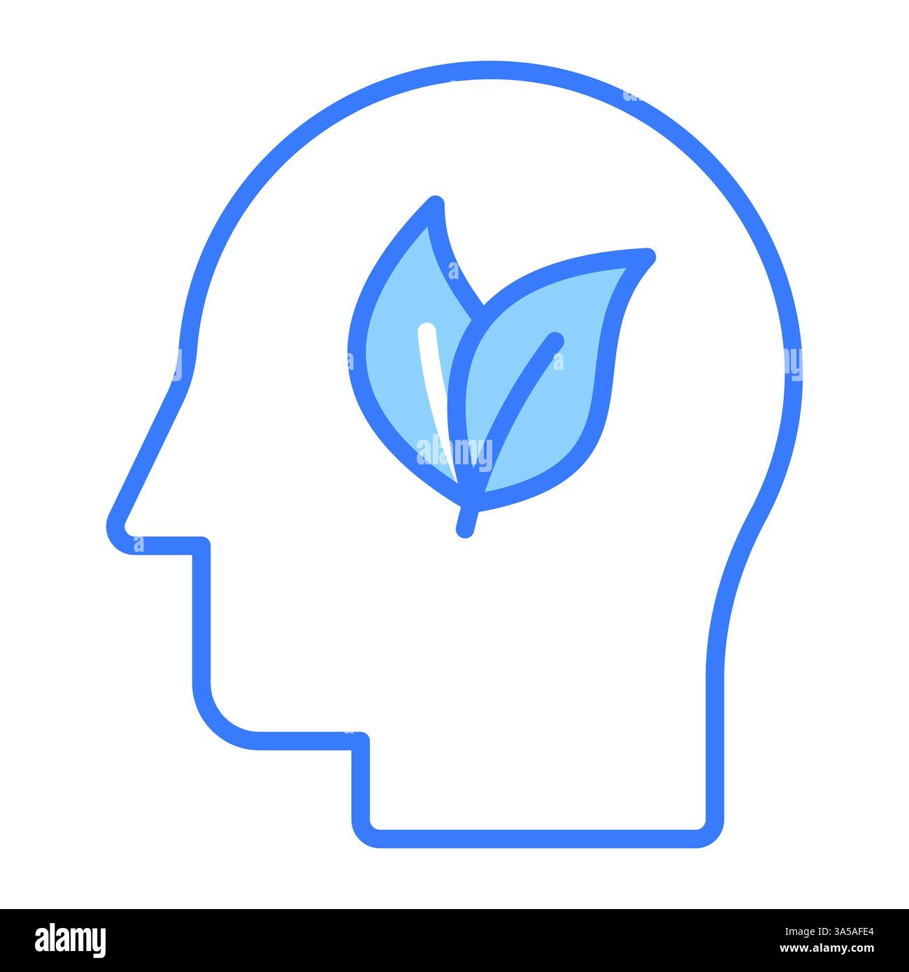 Human mind having leaves showing concept vector of eco mind ...