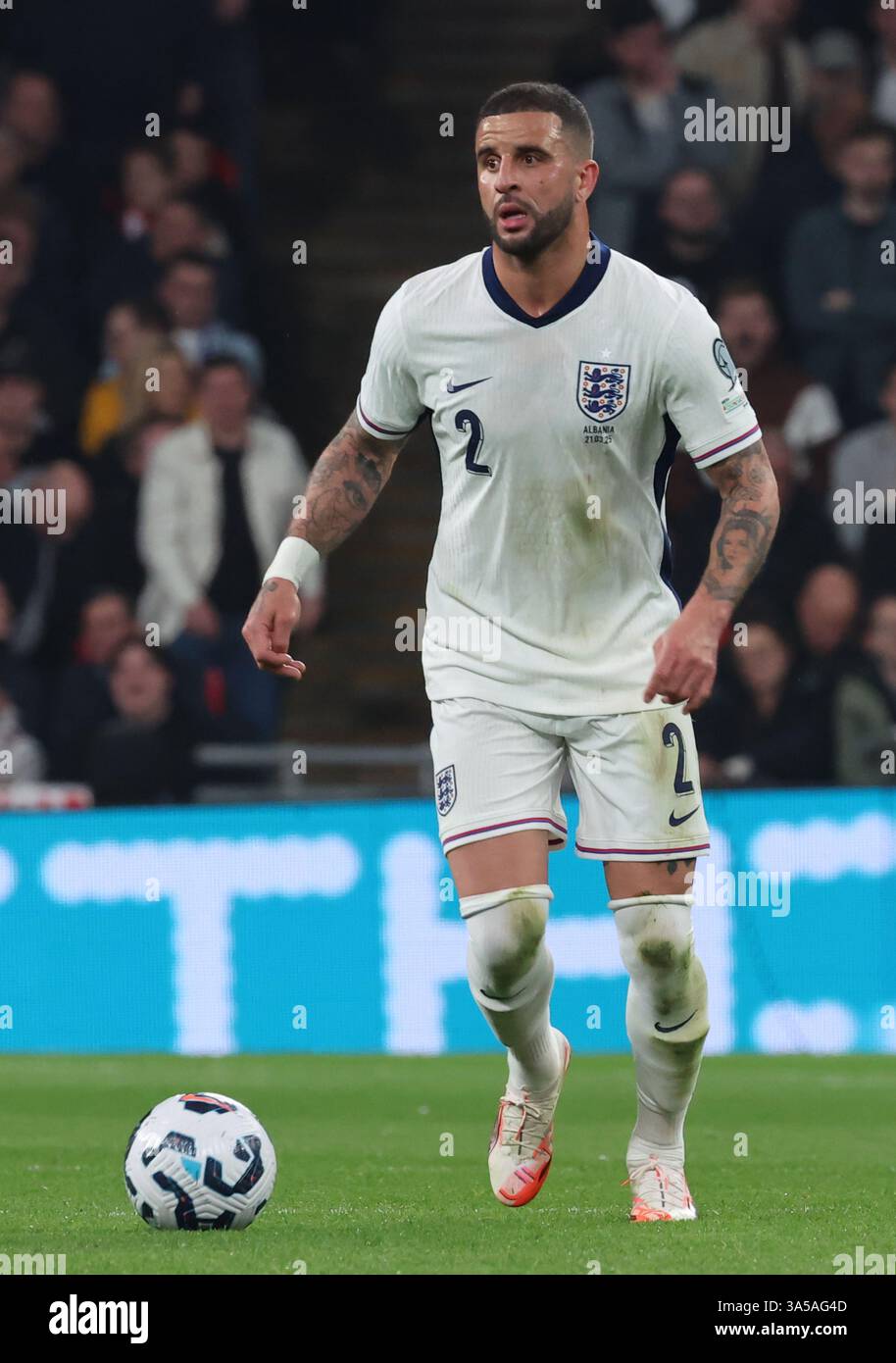 London, UK. 21st Mar, 2025. Kyle Walker(AC Milan, loan Manchester City ...
