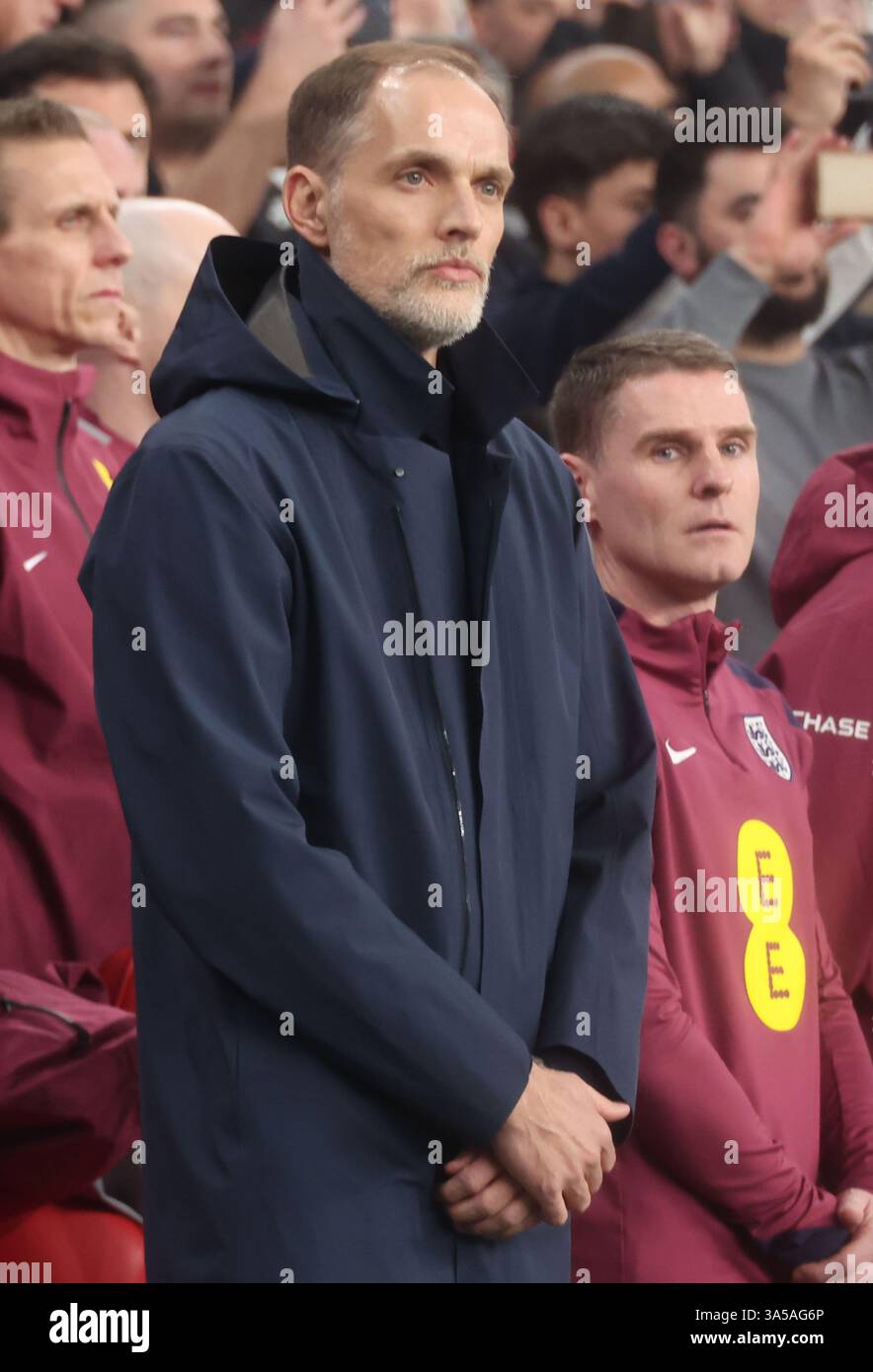 London, UK. 21st Mar, 2025. Thomas Tuchel Head Coach Assistant manager ...