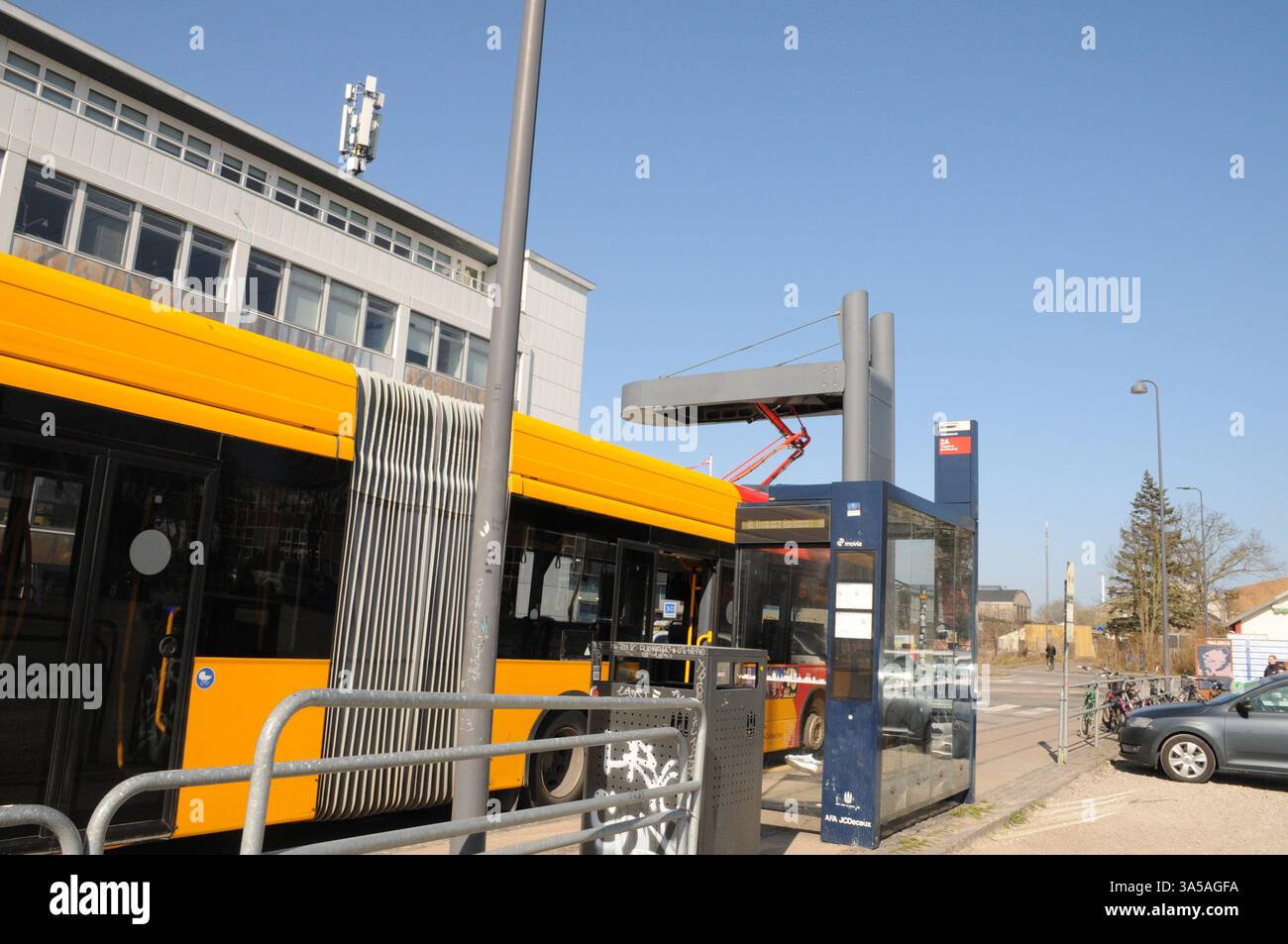 Copenhagen/ Denmark/22 MARCH 2025/2A route vdl motory bus is recharging ...