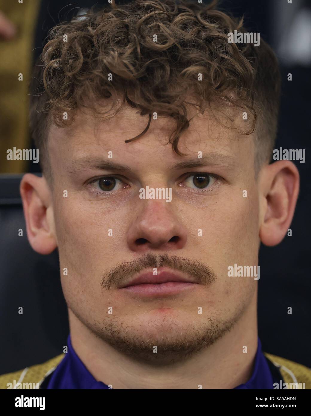 Milan, Italy, 20th March 2025. Alexander Nubel of Germany looks on from ...