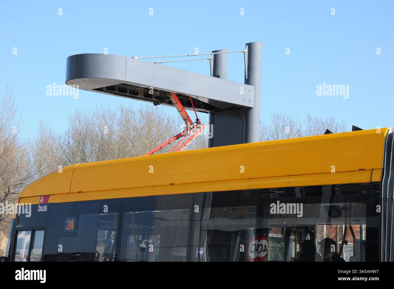 Copenhagen/ Denmark/22 MARCH 2025/2A route vdl motory bus is recharging ...