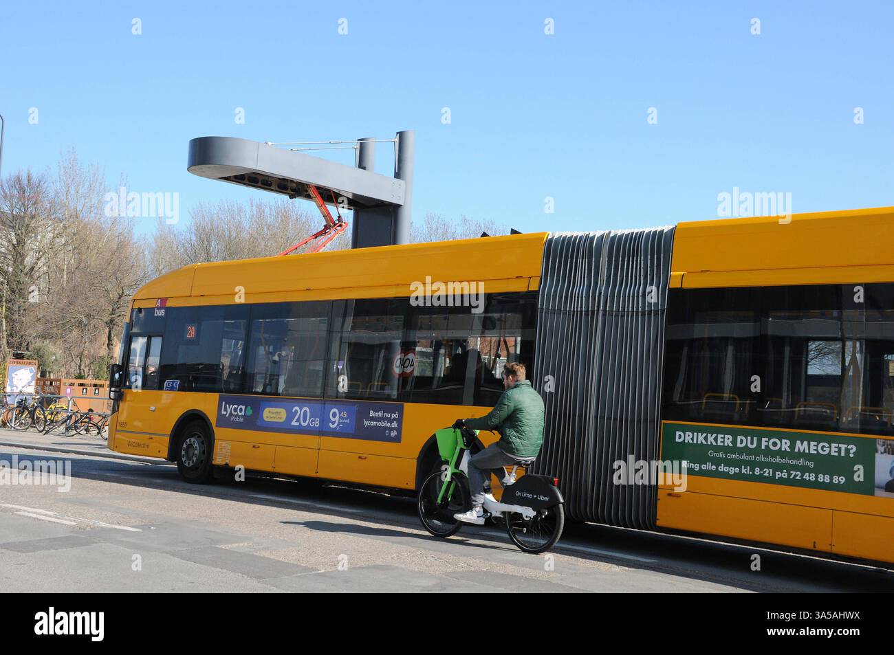Copenhagen/ Denmark/22 MARCH 2025/2A route vdl motory bus is recharging ...