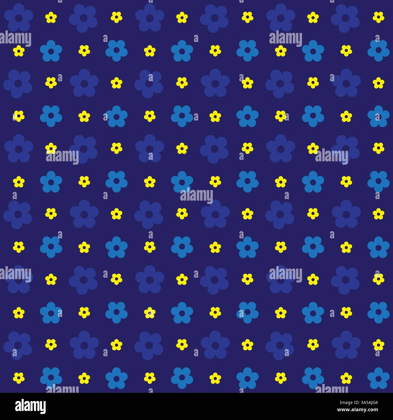 Blue flower on yellow Stock Vector Images - Alamy