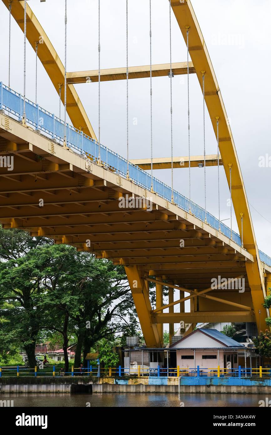 Riau, Indonesia - January 29, 2025: Panorama of the Siak III Bridge in ...