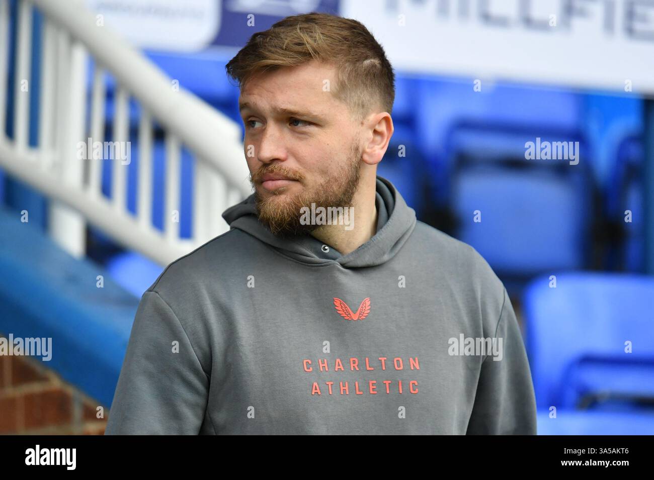 Peterborough, England. 22nd Mar 2025. Luke Berry before the Sky Bet EFL ...