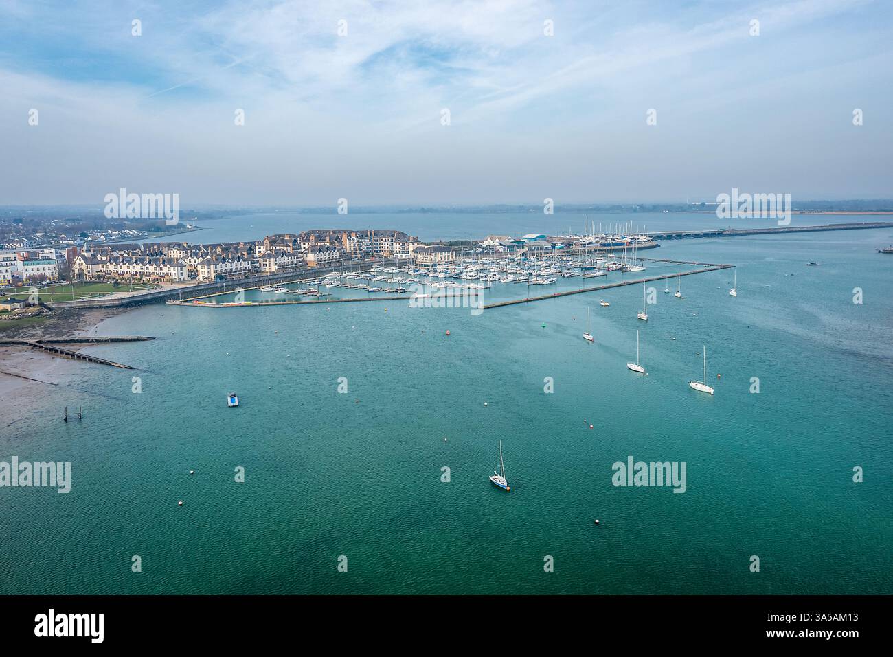 Nice Flight Over Malahide Town, Count Dublin, Republic Of Ireland Stock ...