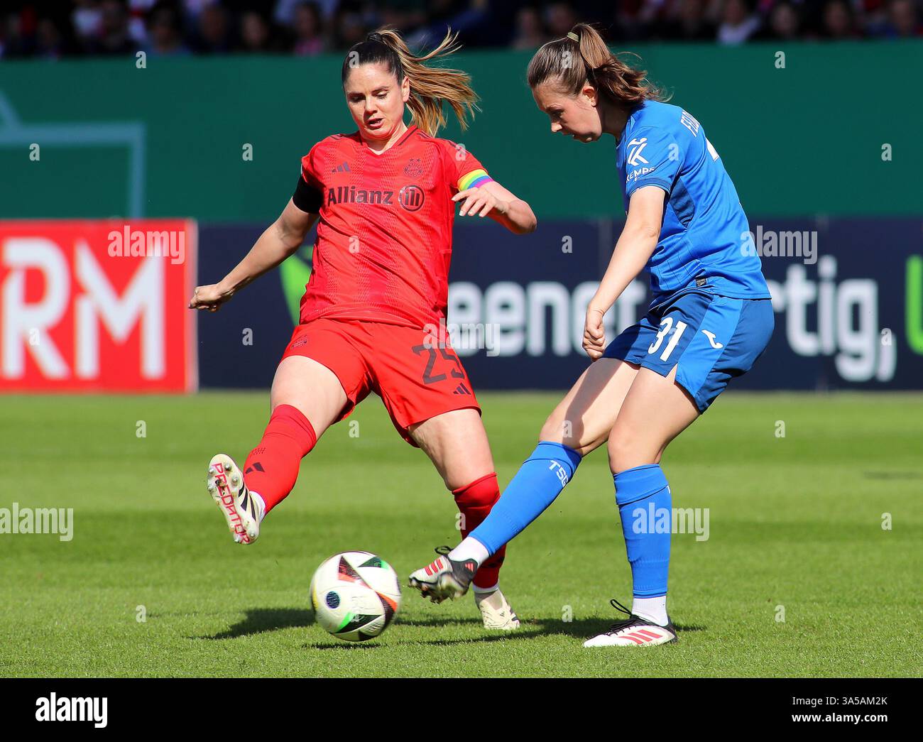 Munich, Germany. 22nd Mar, 2025. Soccer, Women: DFB Cup, FC Bayern ...